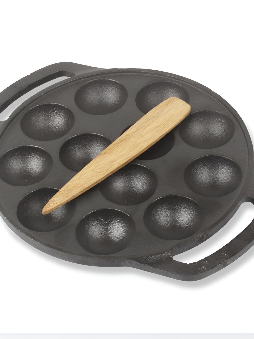 Buy The Indus Valley Black Induction Base Appam Patra With Spatula ...