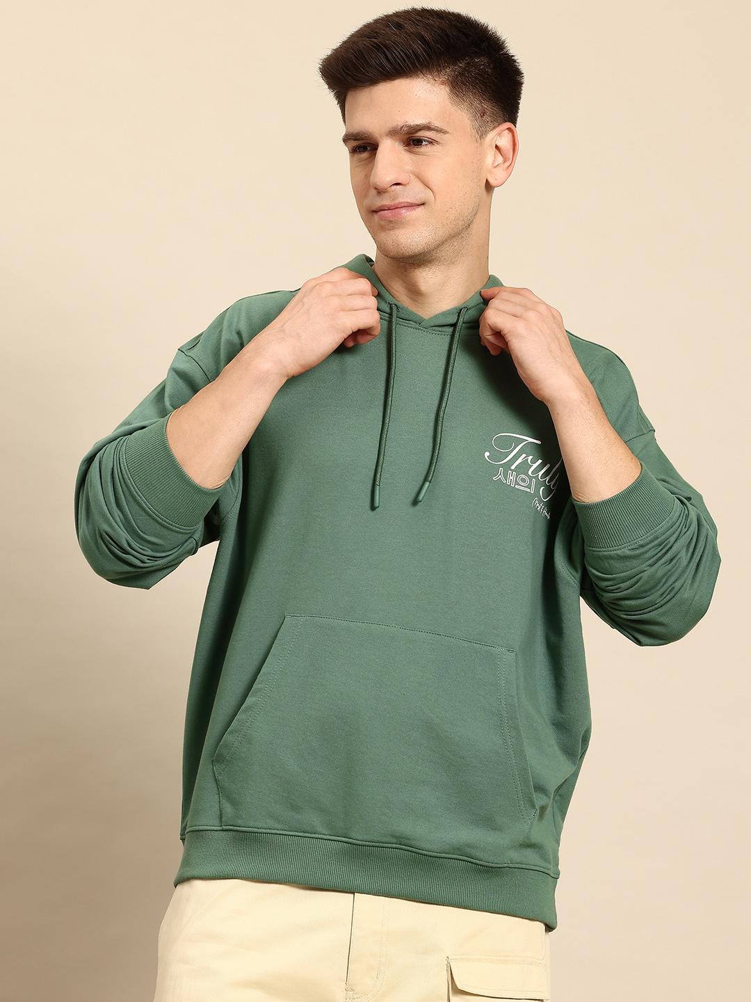 Buy Mast & Harbour Back Printed Hooded Oversized Sweatshirt ...
