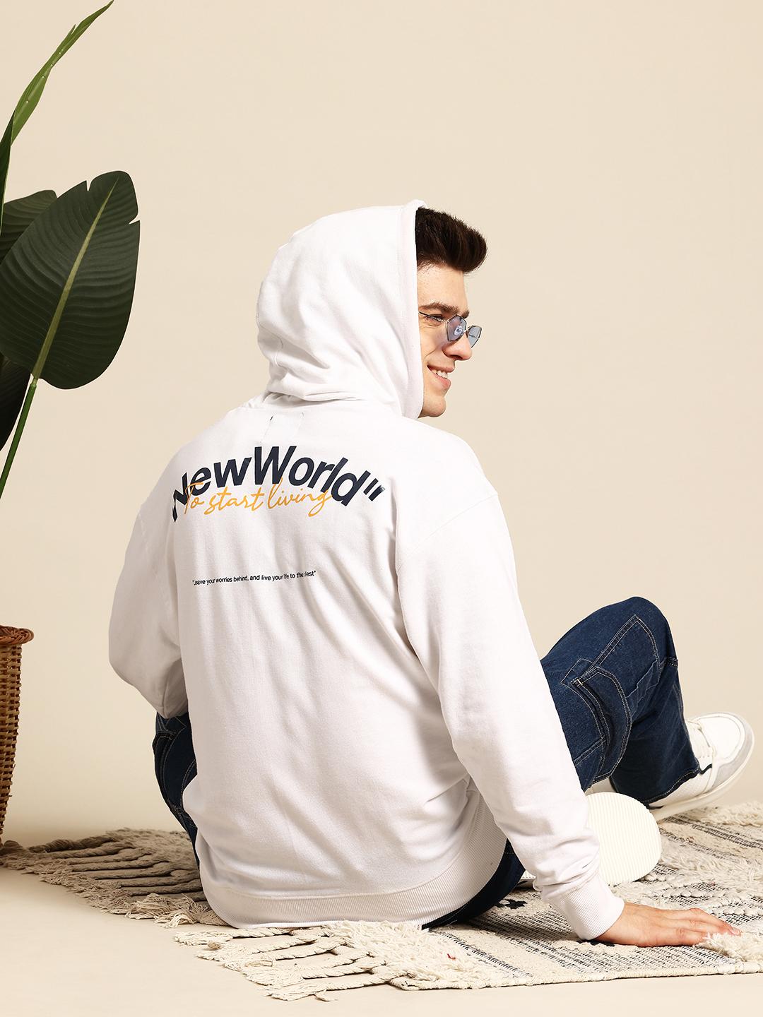 Buy Mast & Harbour Printed Hooded Relaxed Fit Sweatshirt - Sweatshirts ...