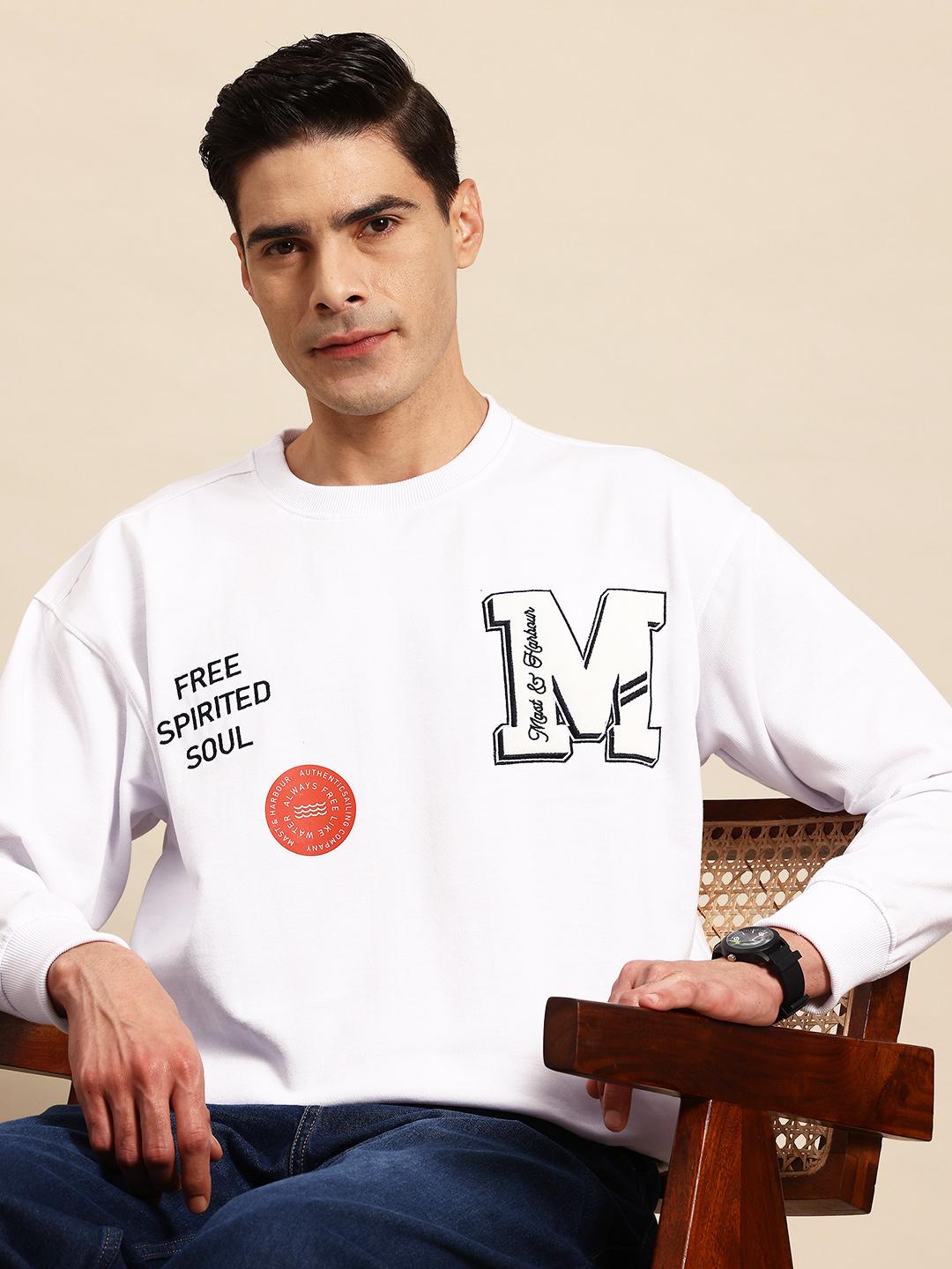 Buy Mast & Harbour Printed Applique Detail Relaxed Fit Sweatshirt ...