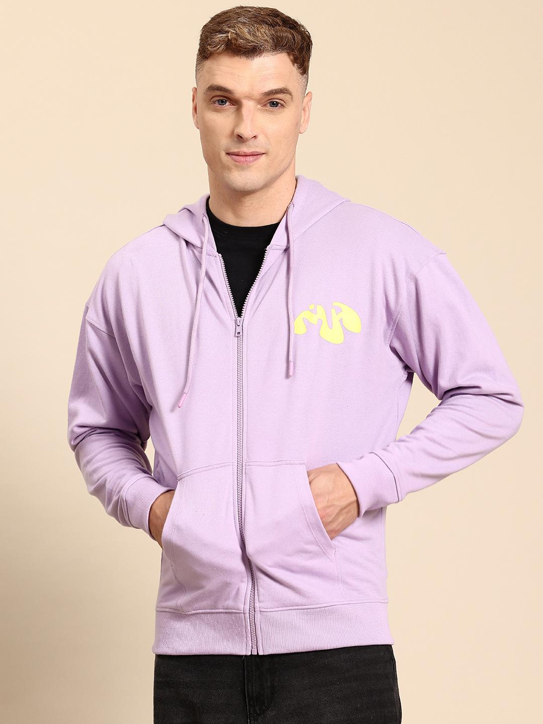 Buy Mast & Harbour Printed Hooded Front Open Relaxed Fit Sweatshirt ...