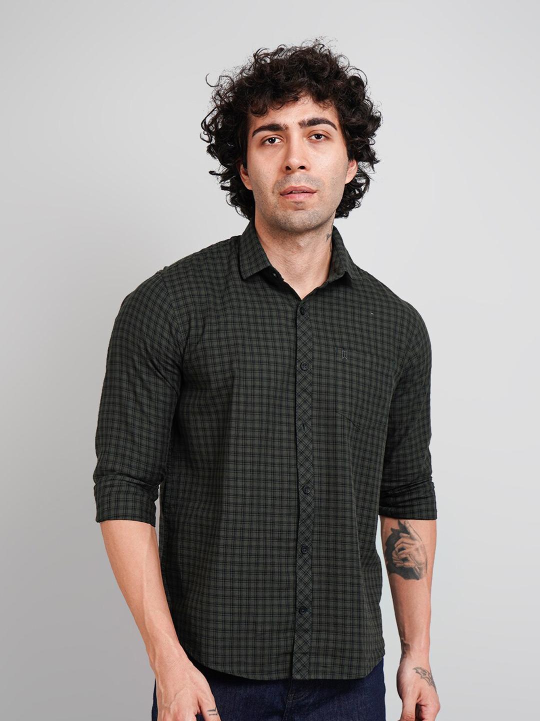 Buy TIM PARIS Men Comfort Checked Cotton Casual Shirt - Shirts for Men ...