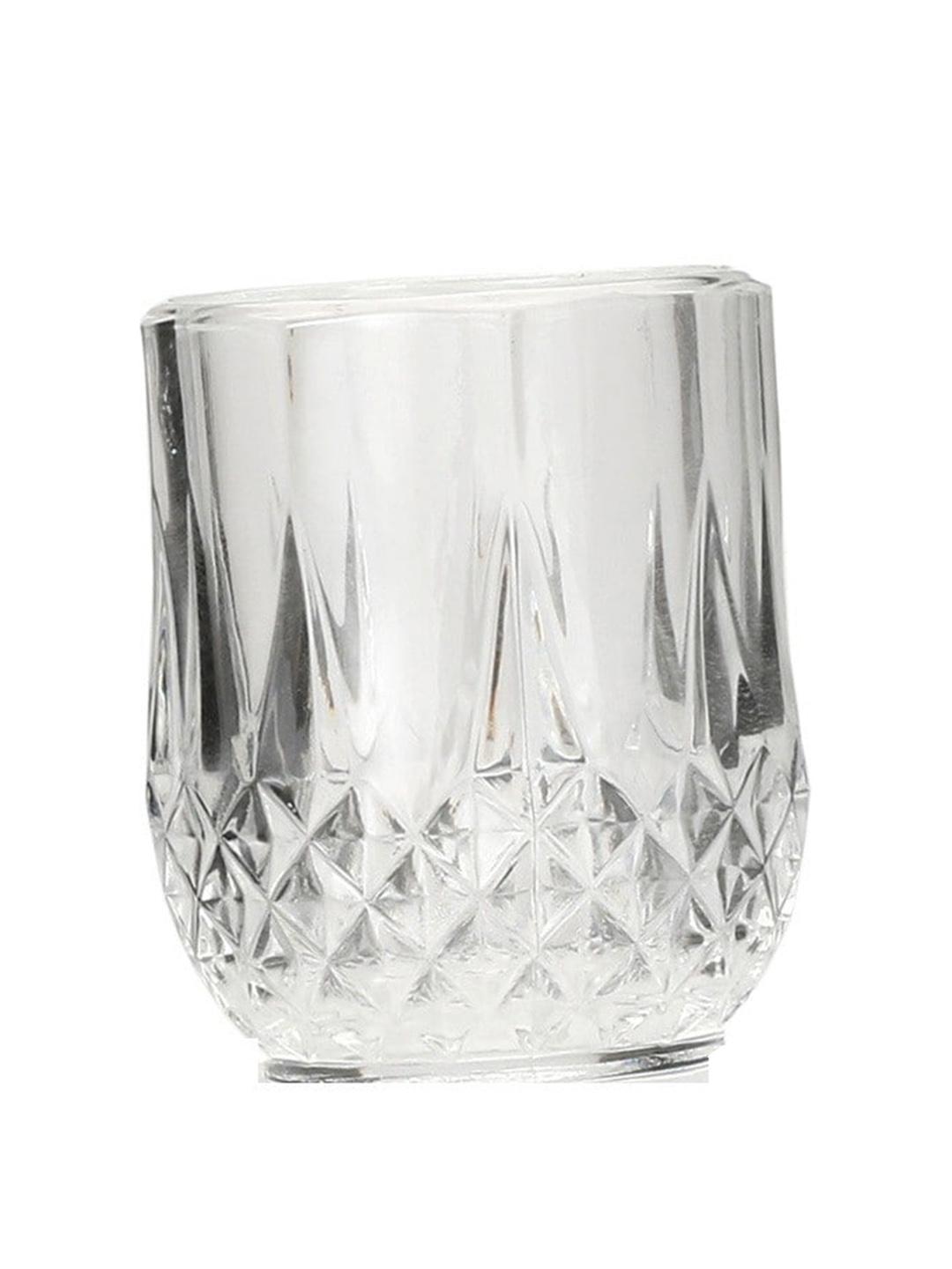 Buy 1ST TIME Transparent Textured Water Glass 60 Ml - Water Glass for ...