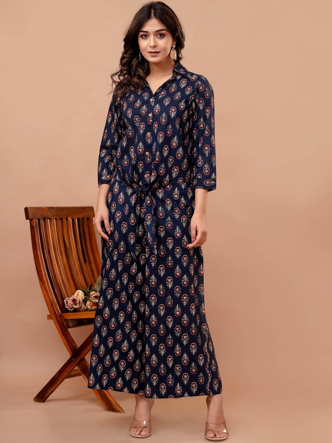 Buy SUUT Clothing Ethnic Motifs Printed Angrakha Straight Gotta Patti ...