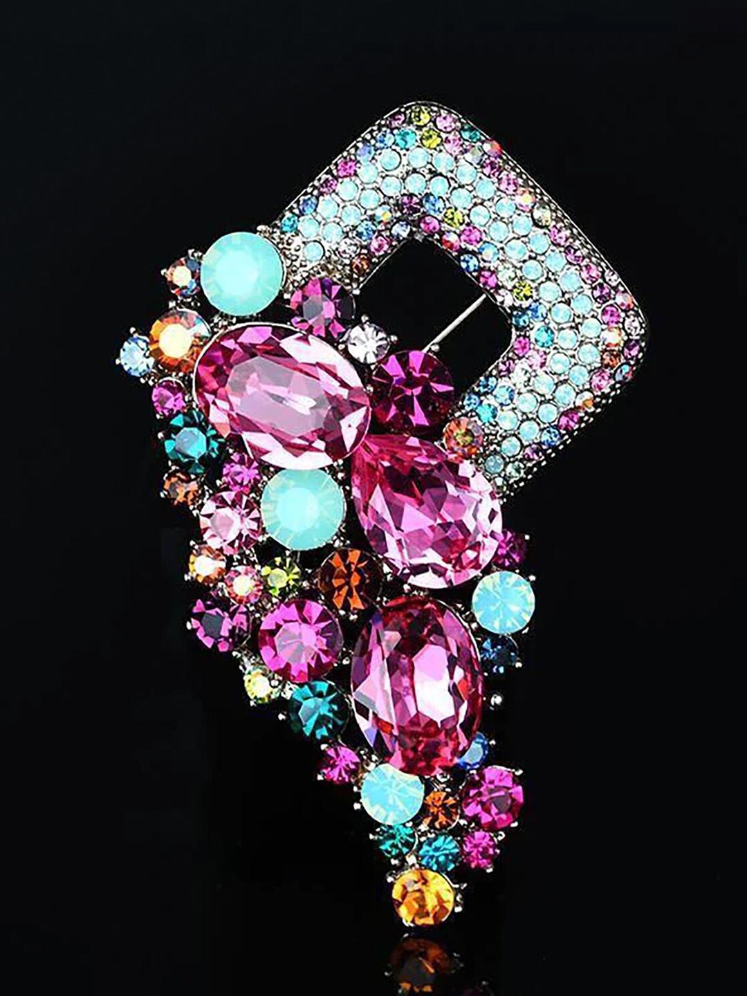 Buy SYGA Women Stone Studded Lapel Pin - Brooch for Women 29116992 | Myntra