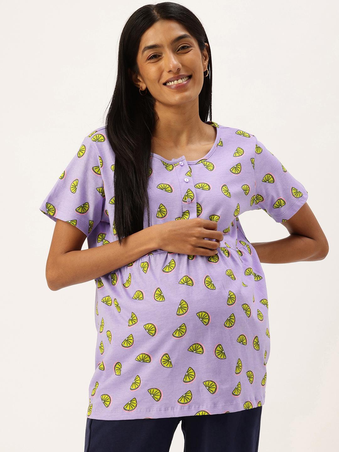 Buy Nejo Print Pure Cotton Maternity Longline Top - Tops for Women ...