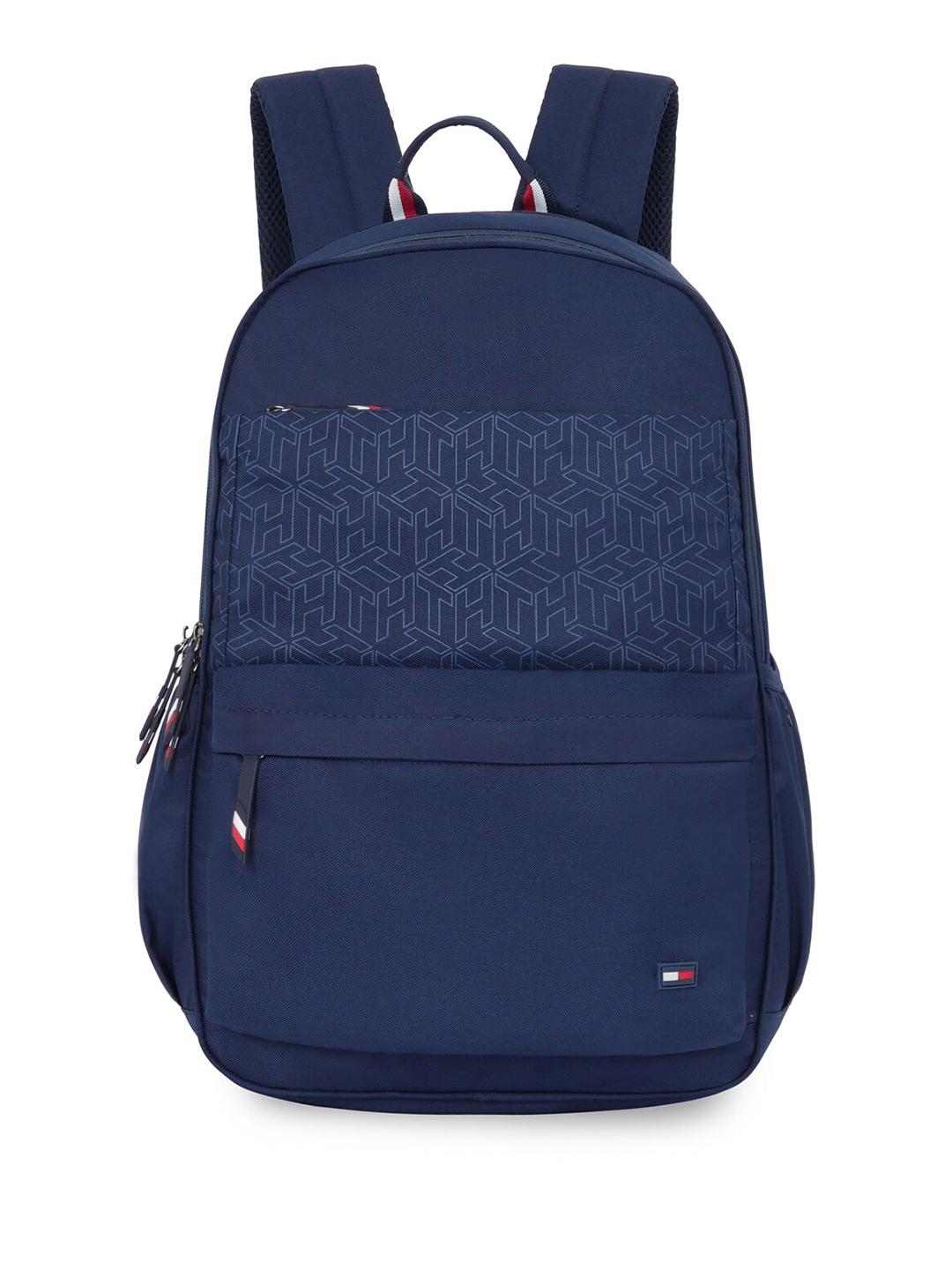 Buy Tommy Hilfiger Unisex Geometric Printed Backpack 26L - Backpacks ...