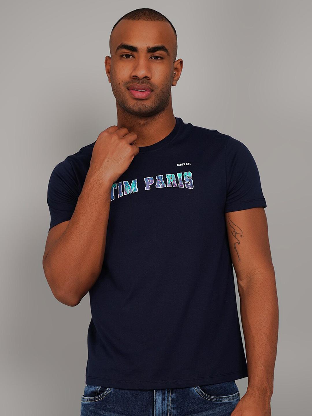 Buy TIM PARIS Typography Printed Cotton Regular Fit T Shirt - Tshirts ...