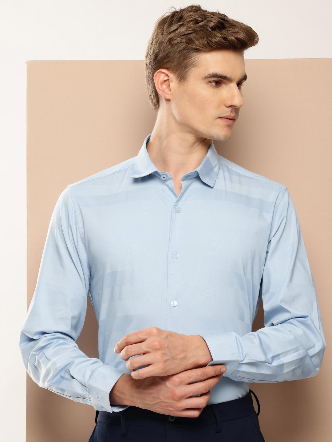 Buy INVICTUS Self Striped Formal Shirt - Shirts for Men 29200414 | Myntra