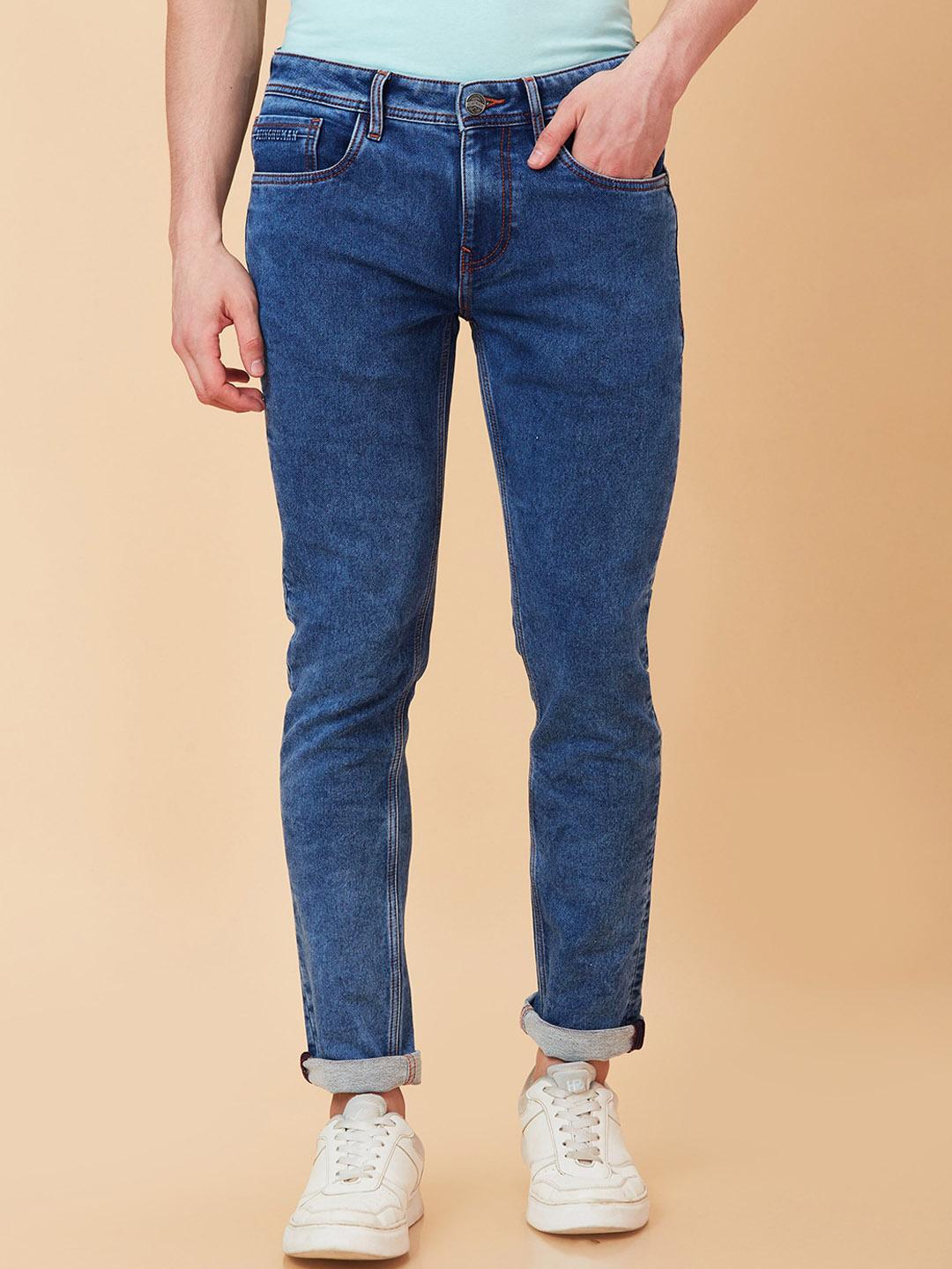 Buy Being Human Men Slim Fit Heavy Fade Clean Look Stretchable Jeans ...