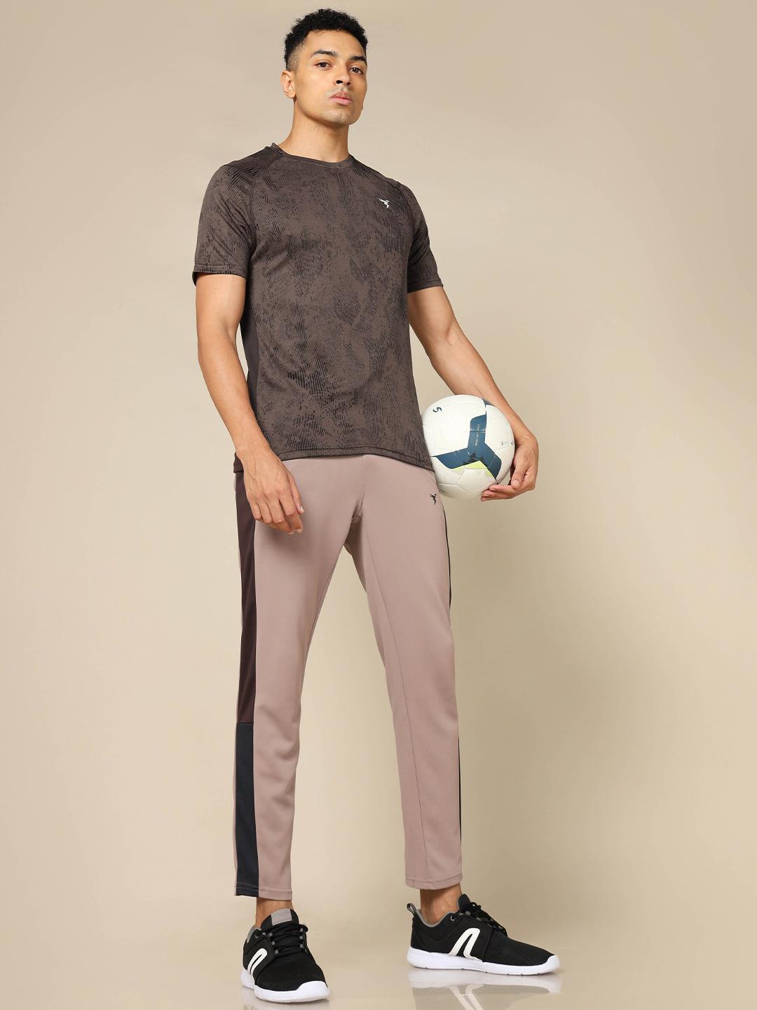 Buy Technosport Abstract Printed Round Neck Short Sleeves Double Cool ...