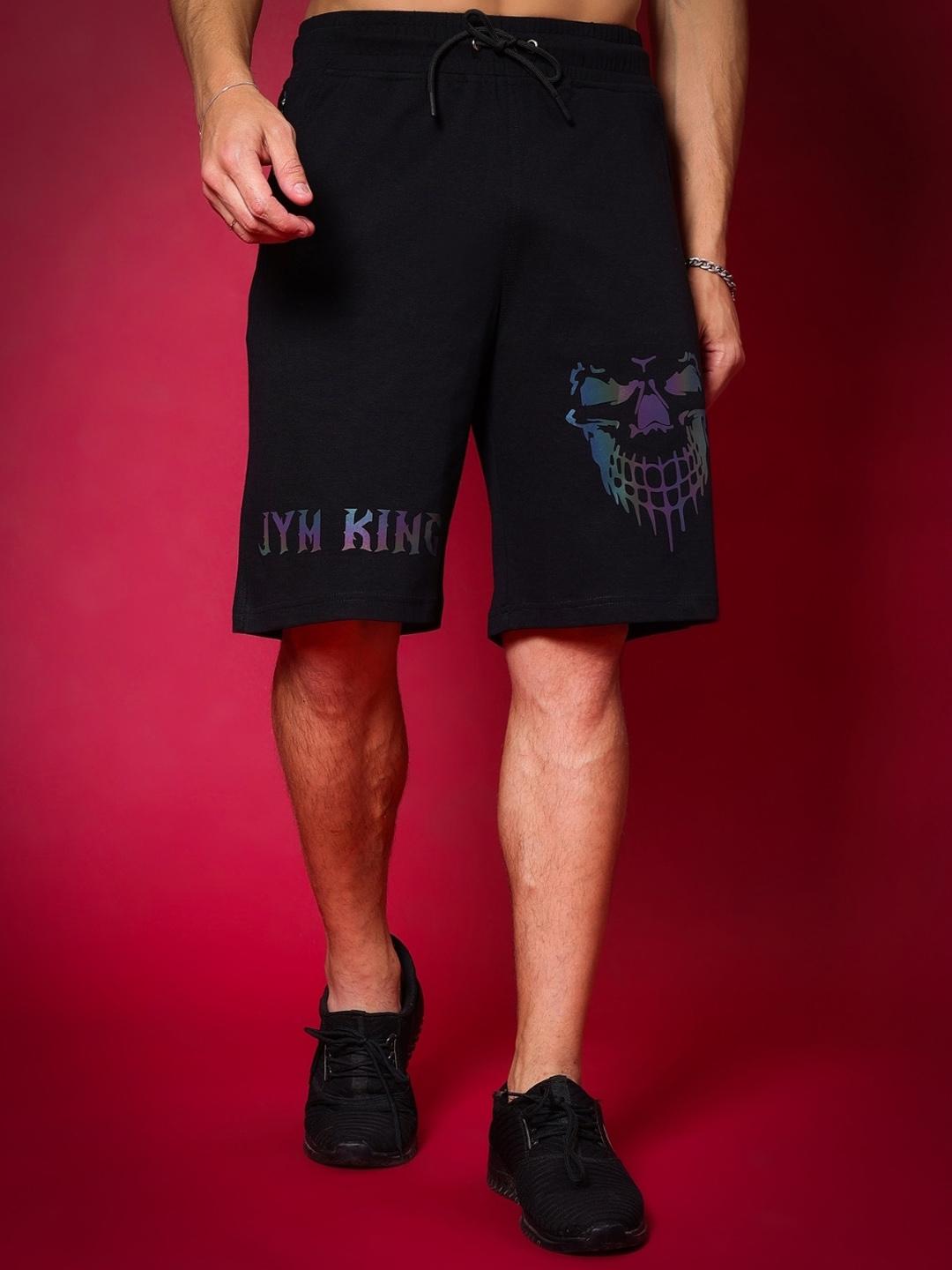 Buy WEARDUDS Men Jym King Relaxed Fit Printed Pure Cotton Shorts ...