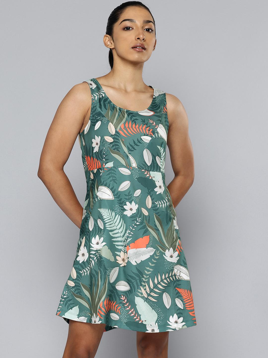 Buy Decathlon QUECHUA Women Printed Cotton A Line Hiking Dress ...