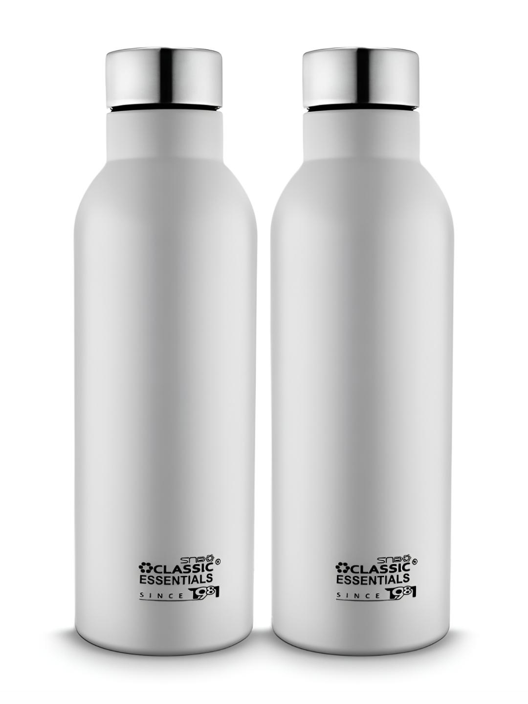 Buy Classic Essentials White Solid Stainless Steel Spill Proof 2 Piece ...