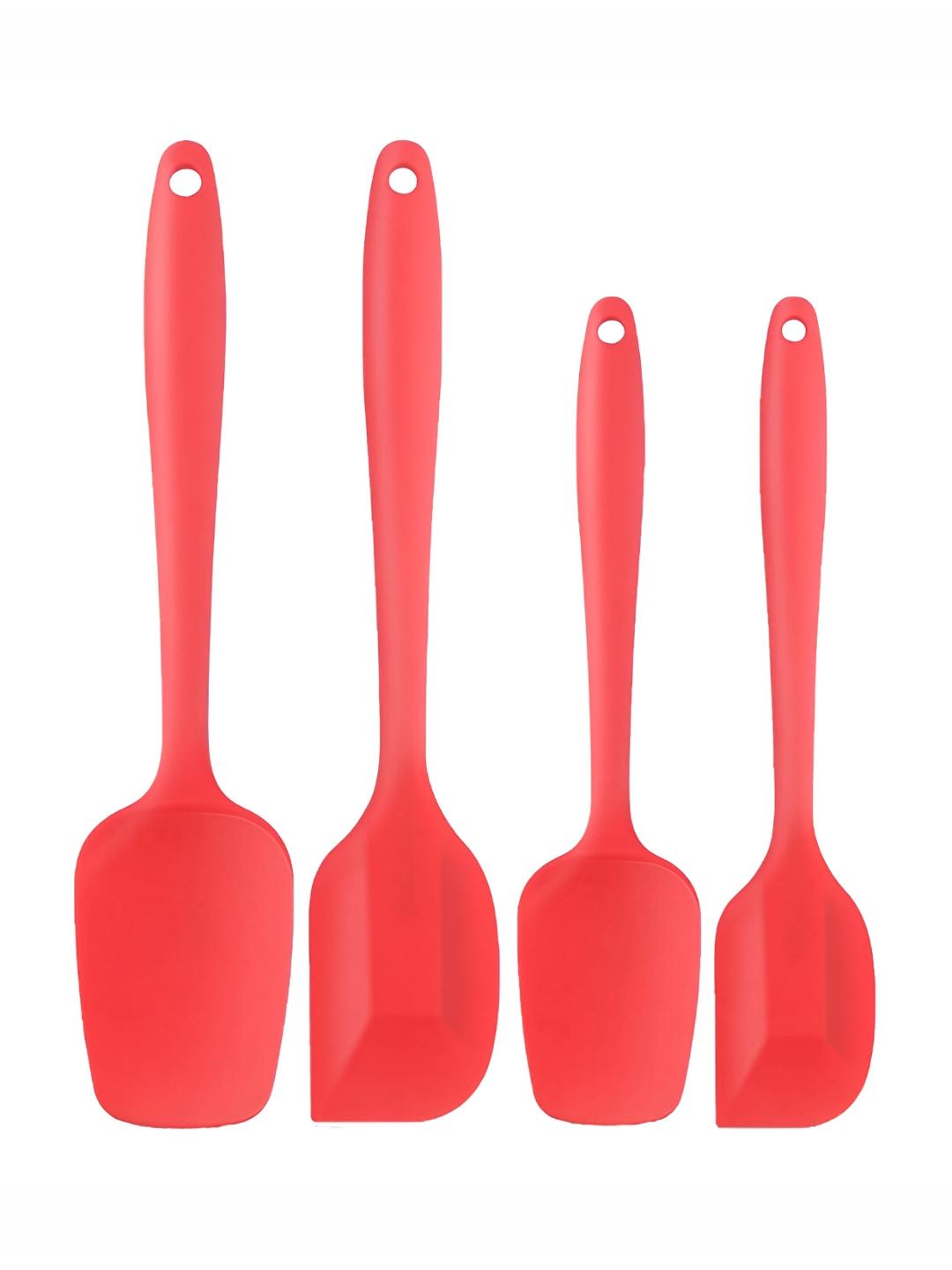 Buy P Plus International Red 4 Pieces Kitchen Spatulas - Spatula for ...