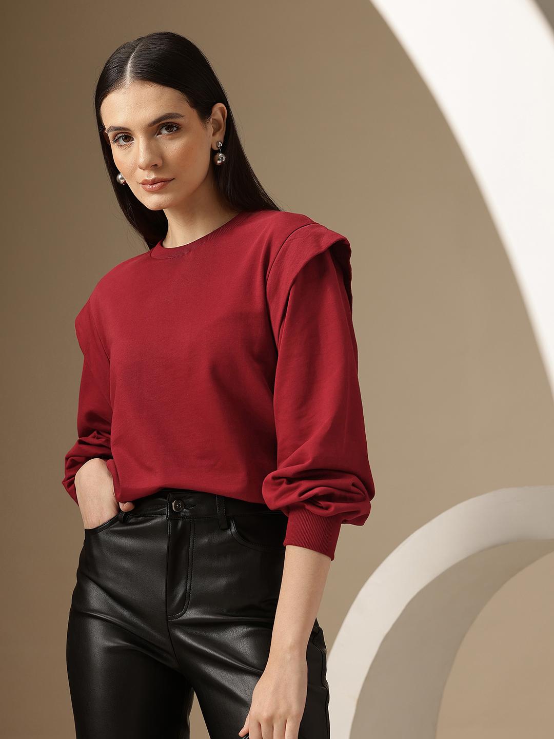 Buy Chemistry Cotton Structured Shoulder Sweatshirt - Sweatshirts for ...