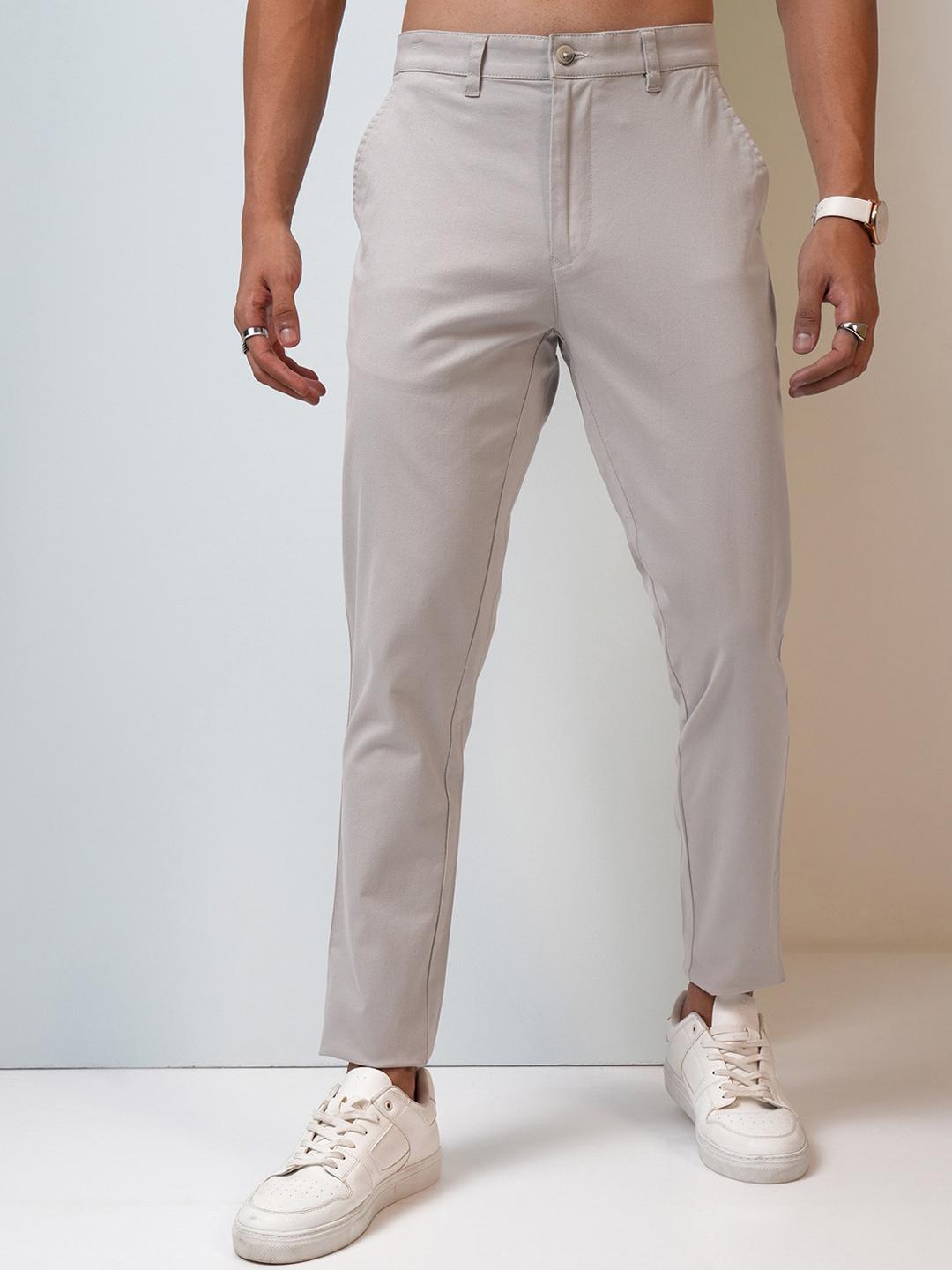 Buy HIGHLANDER Men Soft Feel Twill Chino Tapered Fit Trousers ...