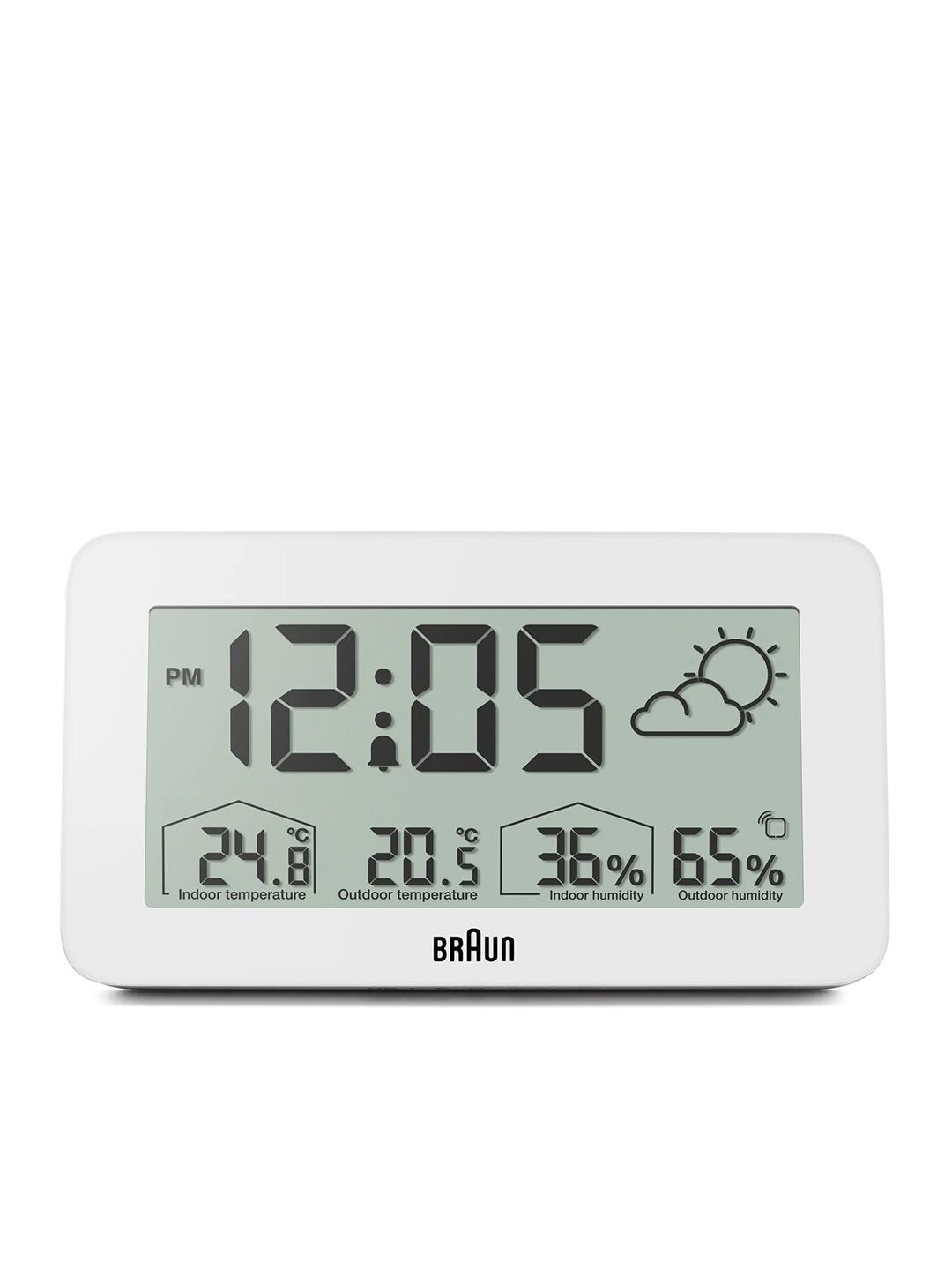 Buy Braun White Contemporary Rectangle Digital Shaped Alarm Clock ...