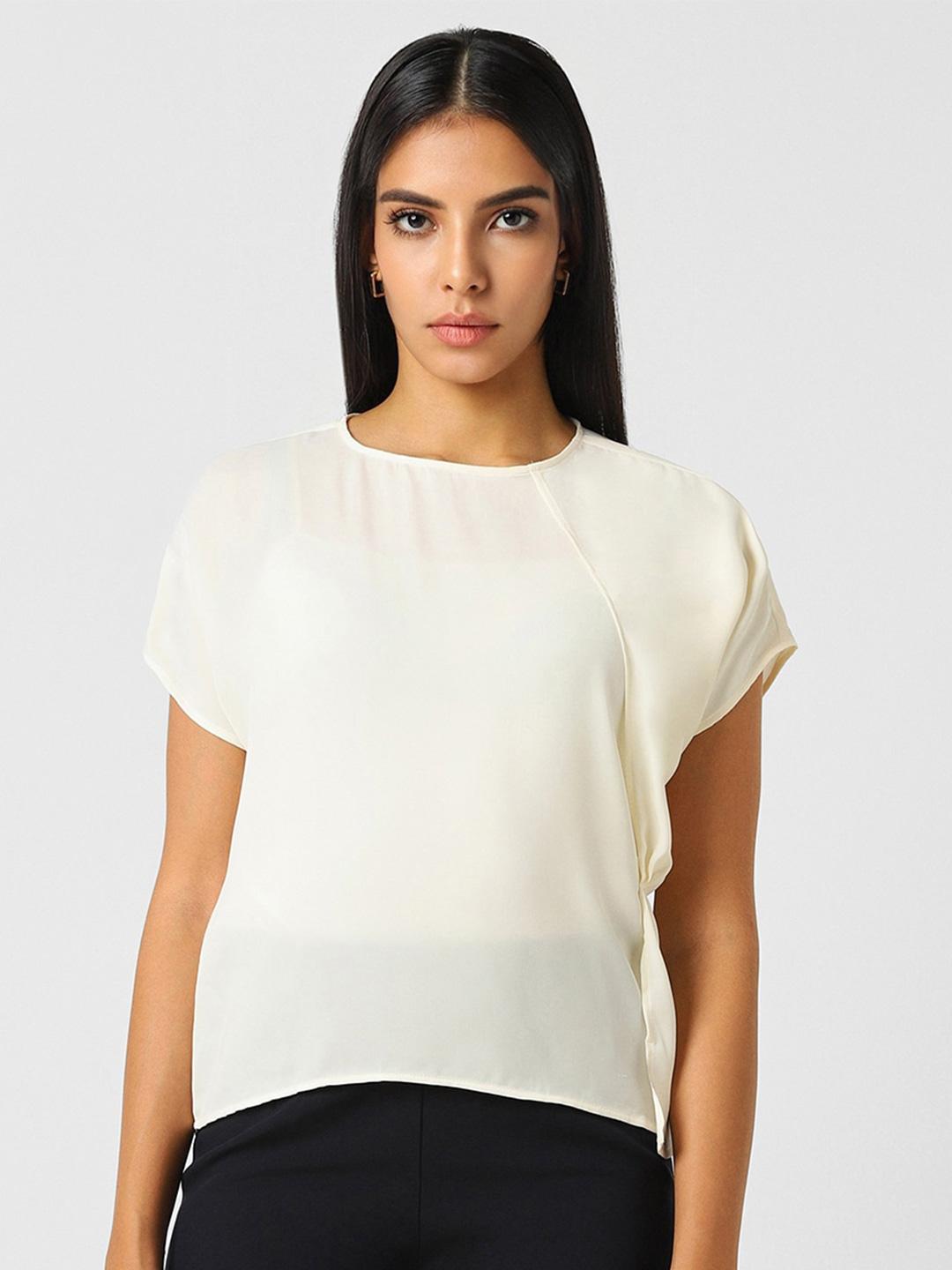 Buy Van Heusen Woman Extended Sleeves Round Neck Top - Tops for Women ...