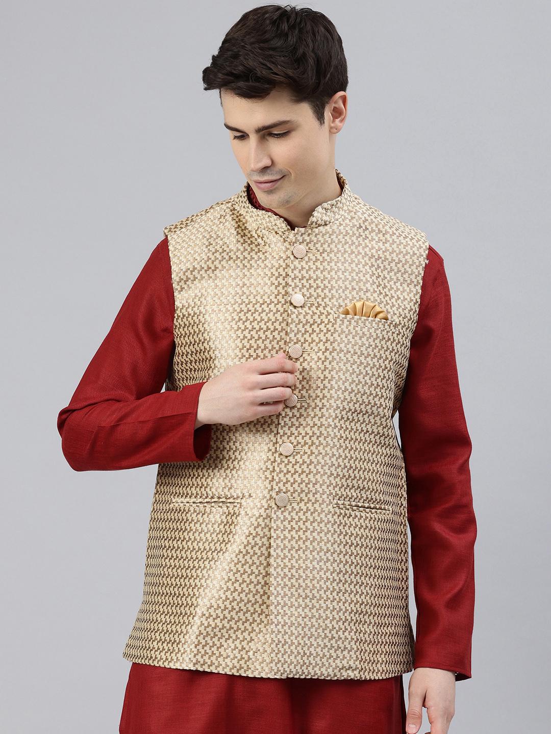 Buy Manthan Woven Design Nehru Jacket - Nehru Jackets for Men 29421650 ...
