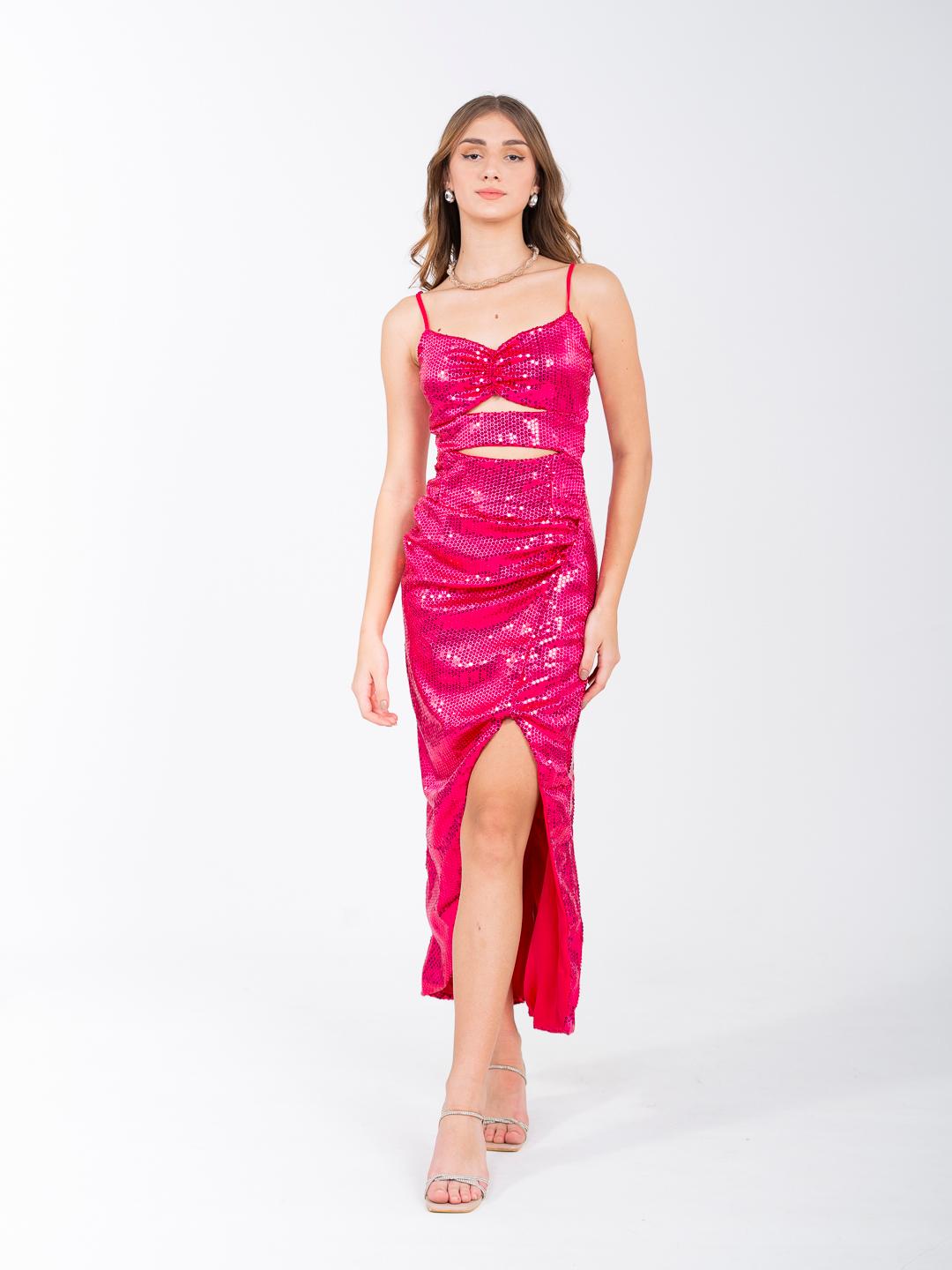 Buy Stylecast X Hersheinbox Pink Sequin Maxi Party Dress - Dresses for ...