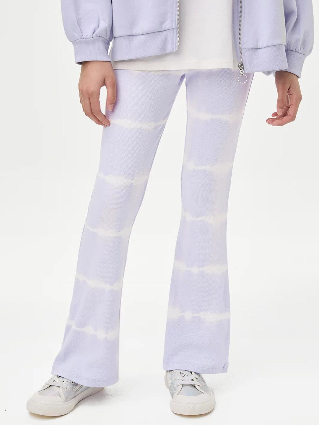 Buy Marks & Spencer Girls High Rise Ribbed Flared Legging - Leggings ...