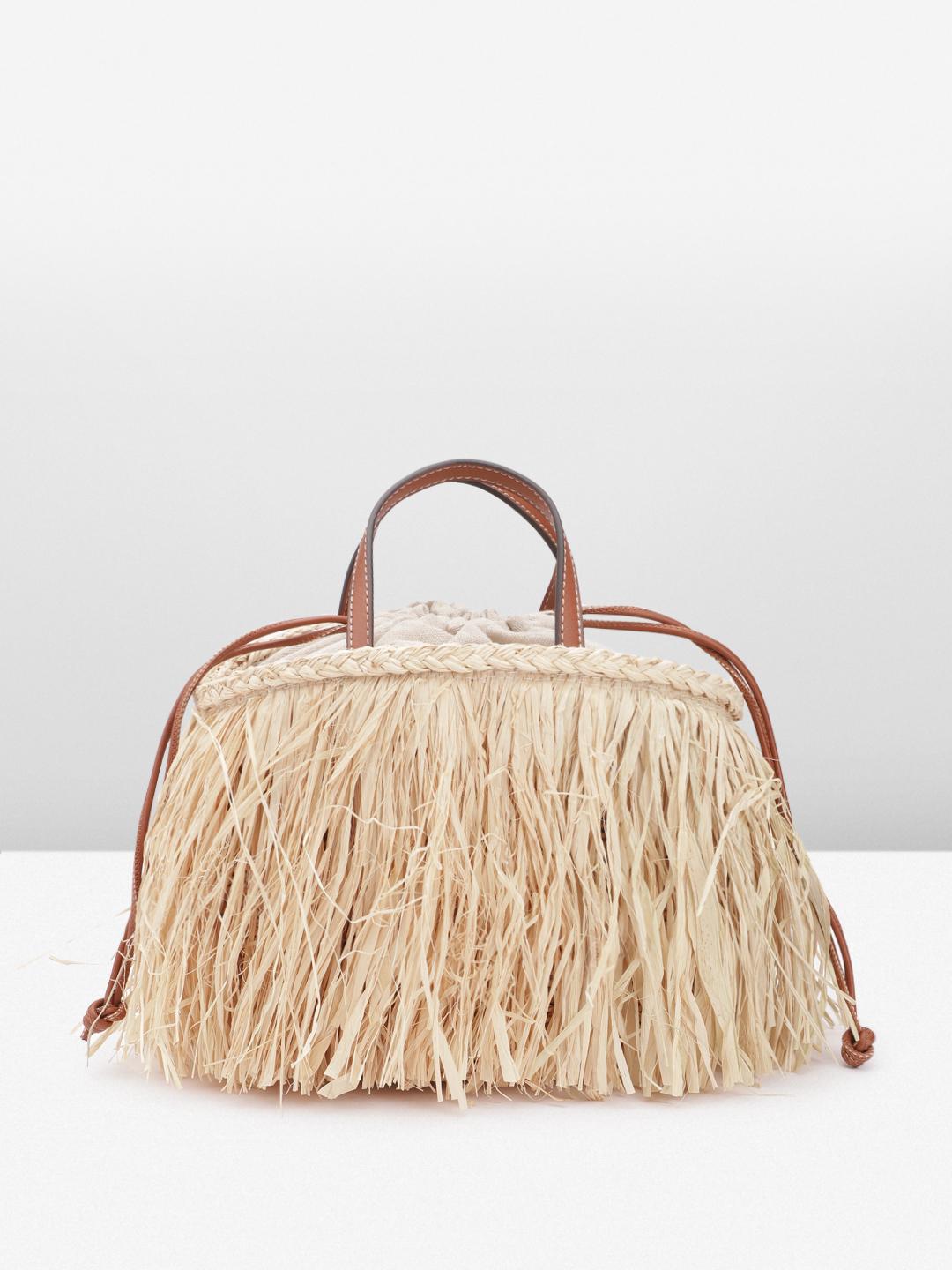 Buy MANGO Basket Weave Textured Handheld Bag - Handbags for Women ...