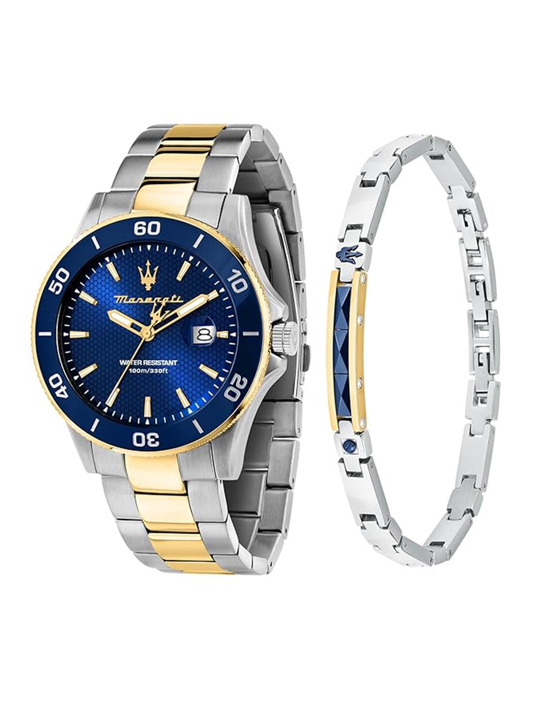 Buy Maserati Men Stainless Steel Bracelet Style Straps Analogue Watch ...