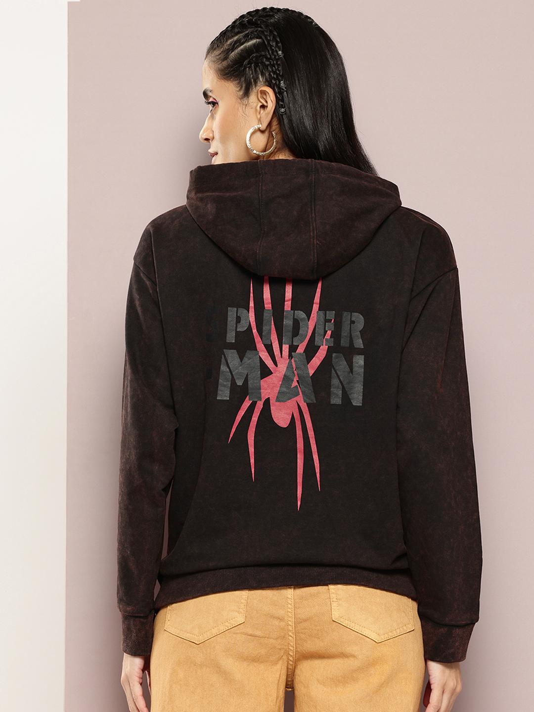 Buy Kook N Keech Marvel Spider Man Printed Hooded Sweatshirt ...