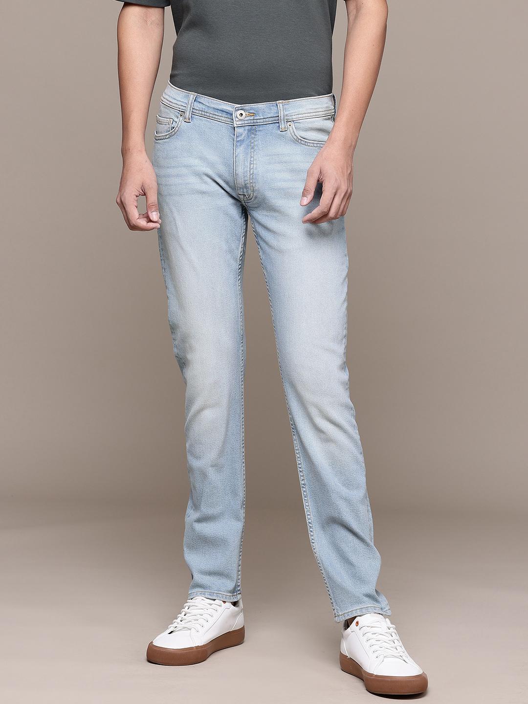 Buy MANGO MAN Slim Fit Light Fade Stretchable Jeans - Jeans for Men ...
