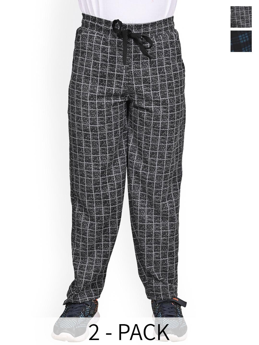 Buy BAESD Boys Boys Pack Of 2 Checked Track Pant - Track Pants for Boys ...