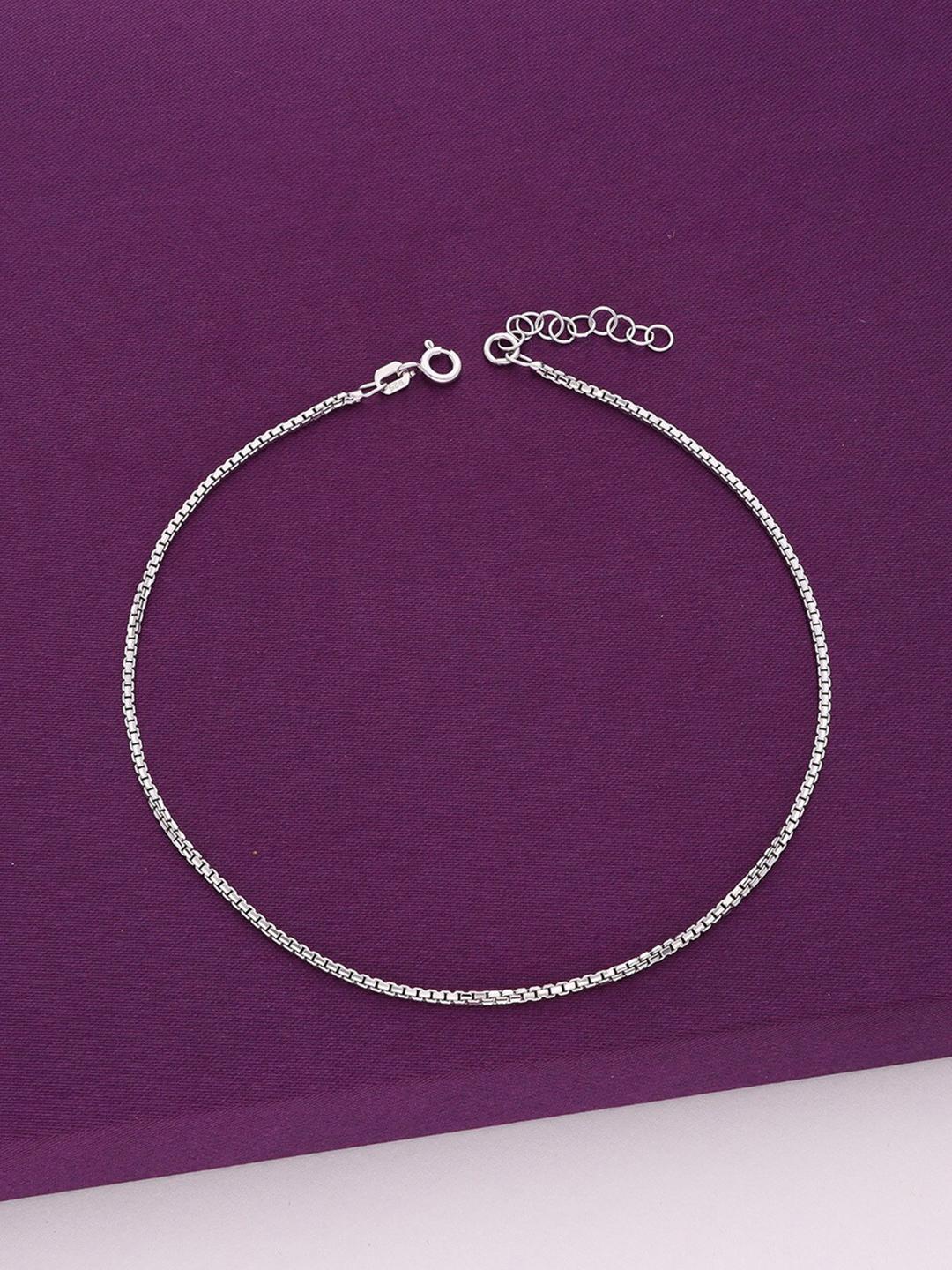 Buy KAI JEWEL Rhodium Plated Anklet - Anklet for Women 29617190 | Myntra