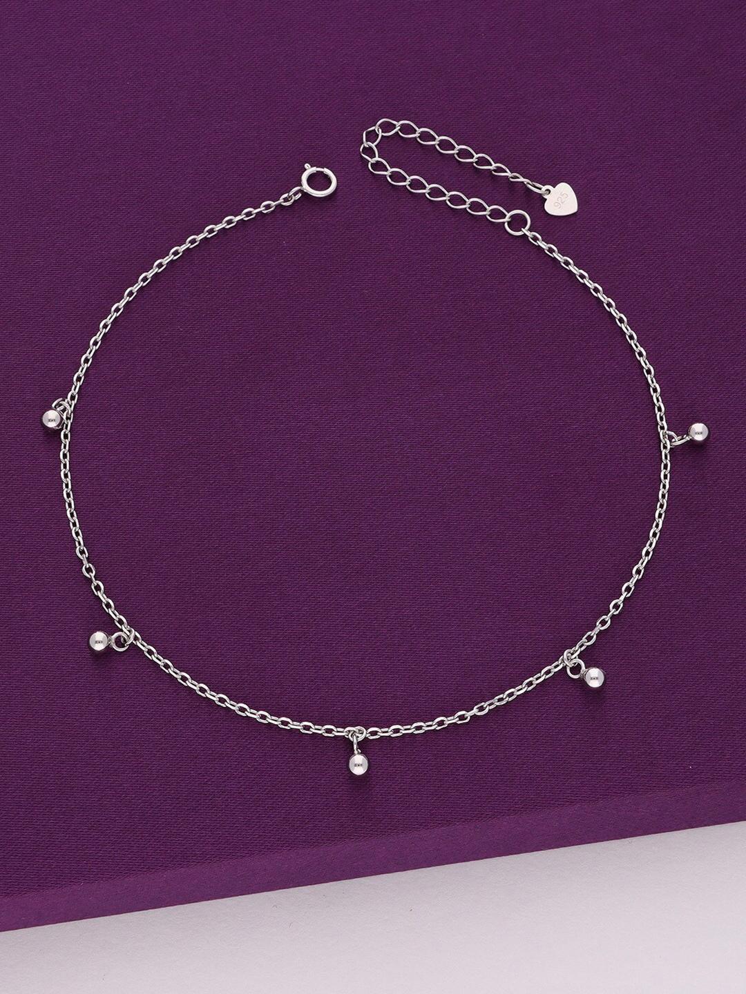 Buy KAI JEWEL Womens Rhodium Plated Anklet - Anklet for Women 29627404 ...