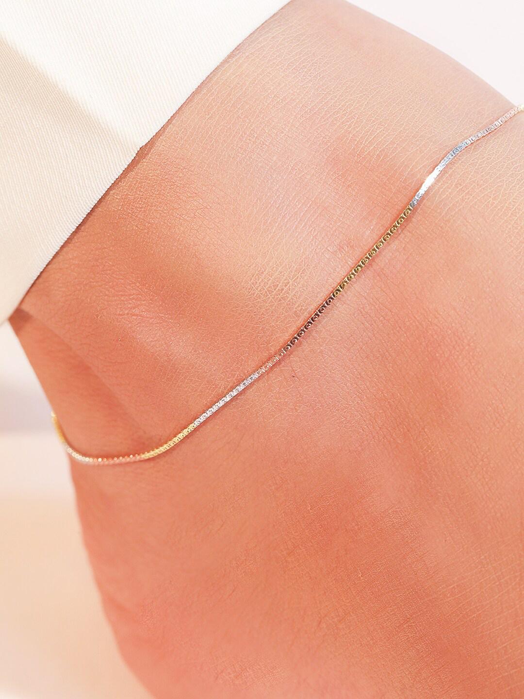 Buy Zavya 925 Pure Silver Rhodium Plated Anklet - Anklet for Women ...