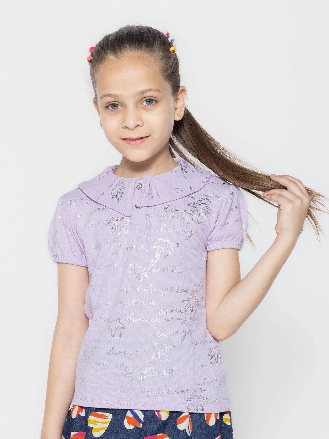 Buy PAMPOLINA Floral Print Cotton High Low Top - Tops for Girls ...