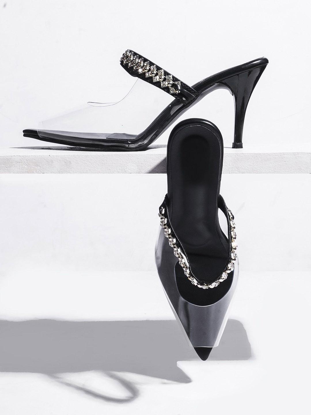 Buy Try Me Women Embellished Stilettos Peep Toes Heels - Heels for ...