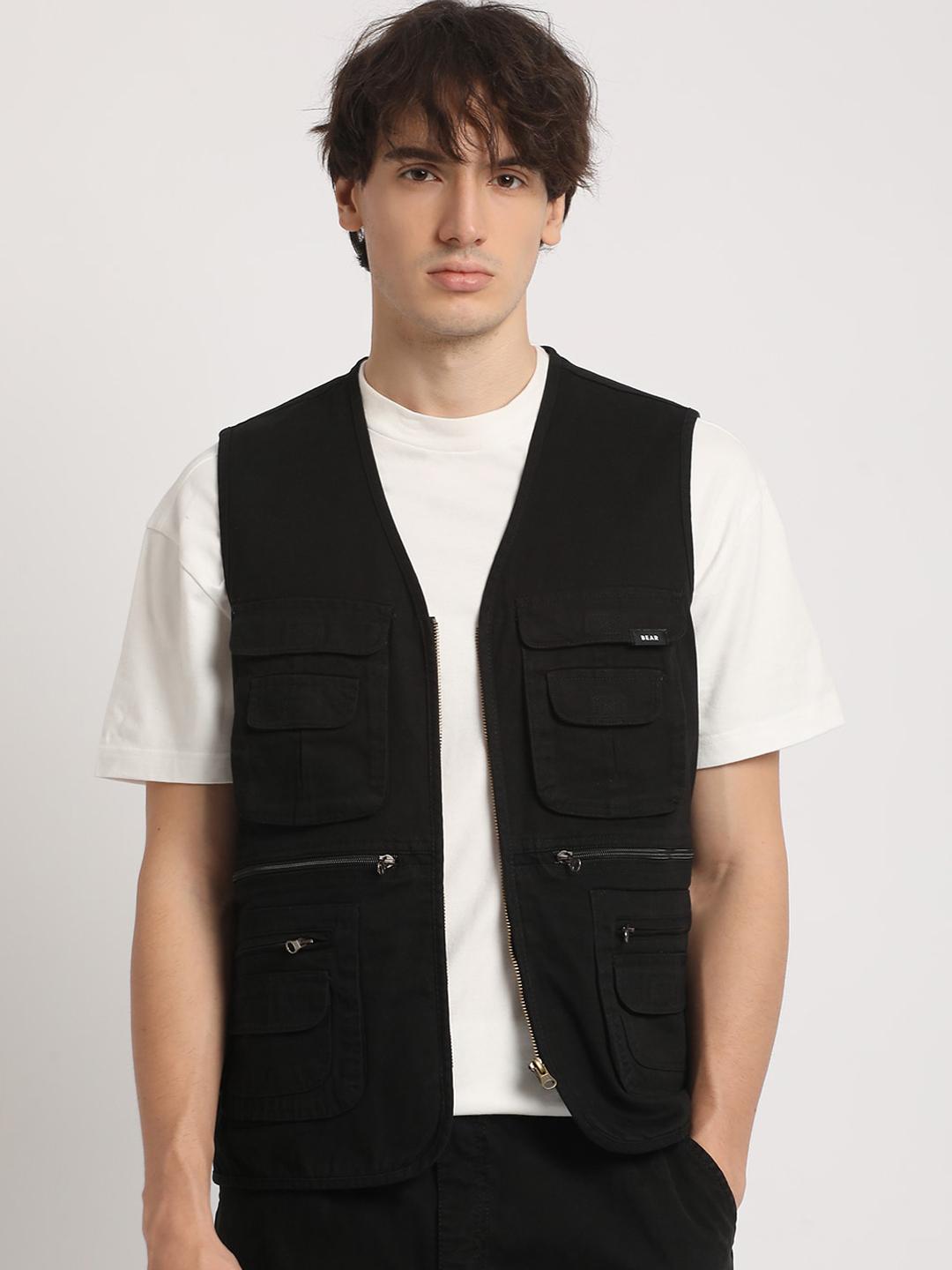 Buy THE BEAR HOUSE Men Solid Multi Pocket Utility Cotton Tailored ...