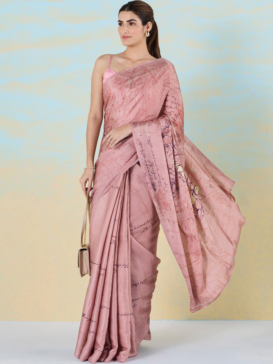 Buy Navyasa By Liva Floral Printed Liva Saree - Sarees for Women ...