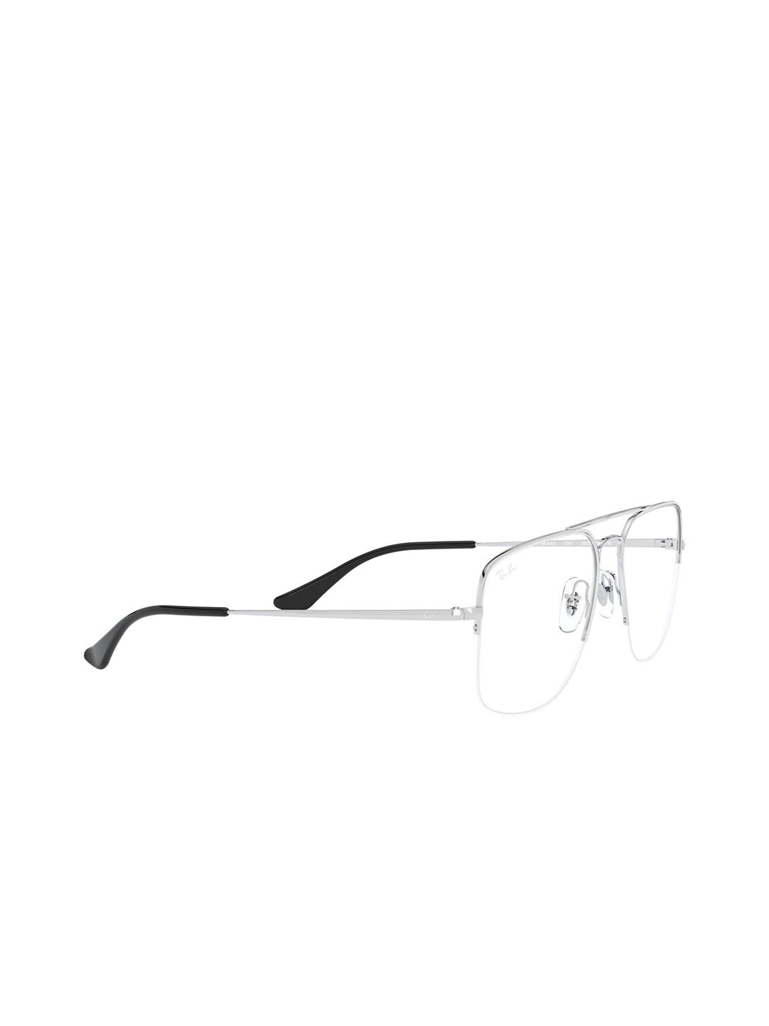 Buy RAY BAN Unisex Square Silver Colour Frames 0RX6441250156 - Frames ...