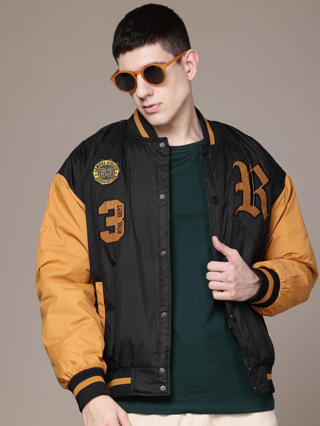 Buy The Roadster Lifestyle Co. Applique Detail Varsity Bomber Jacket ...