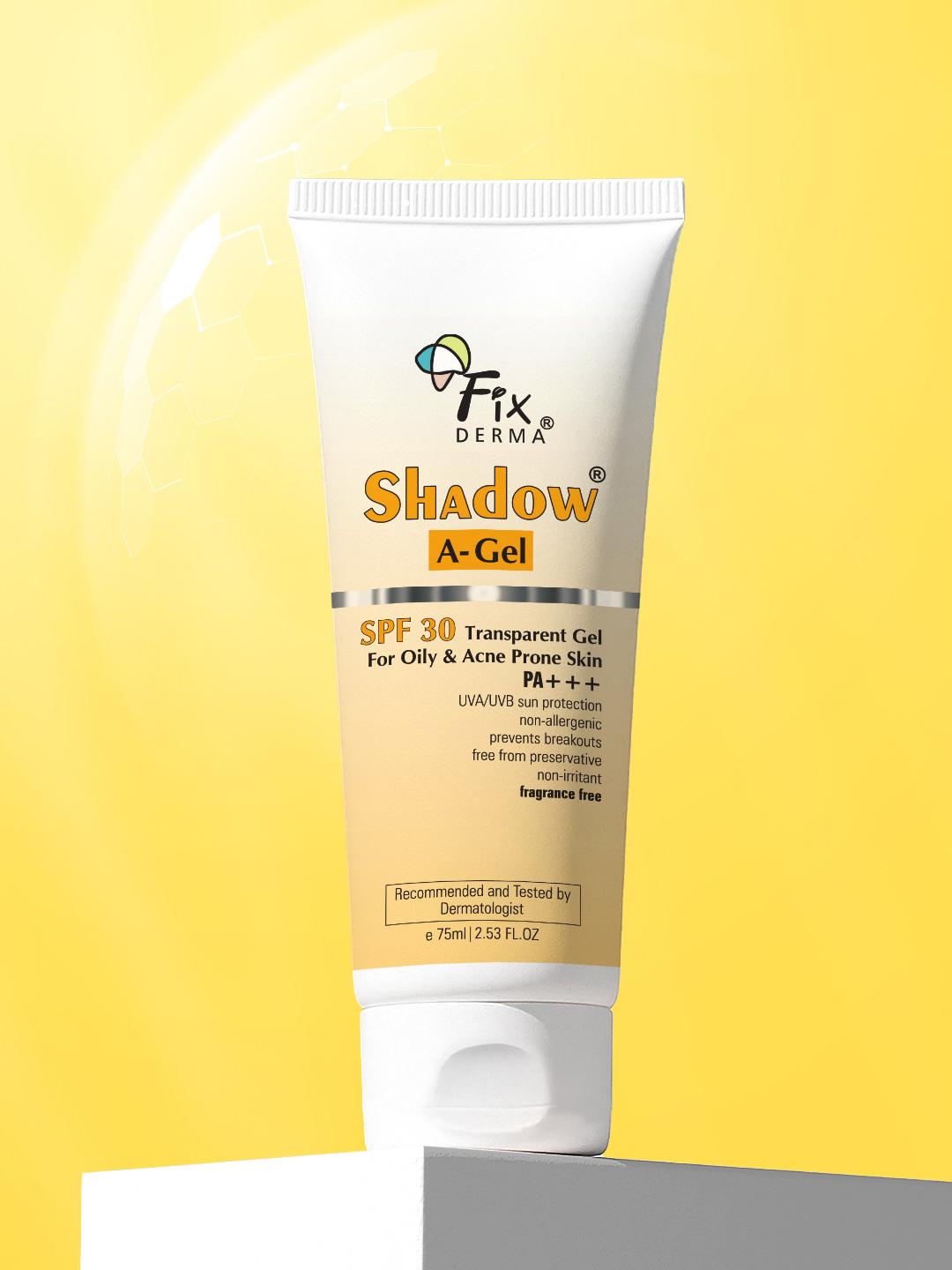 Buy FIXDERMA Shadow A Gel SPF 30 Sunscreen For Acne Prone Skin Non ...