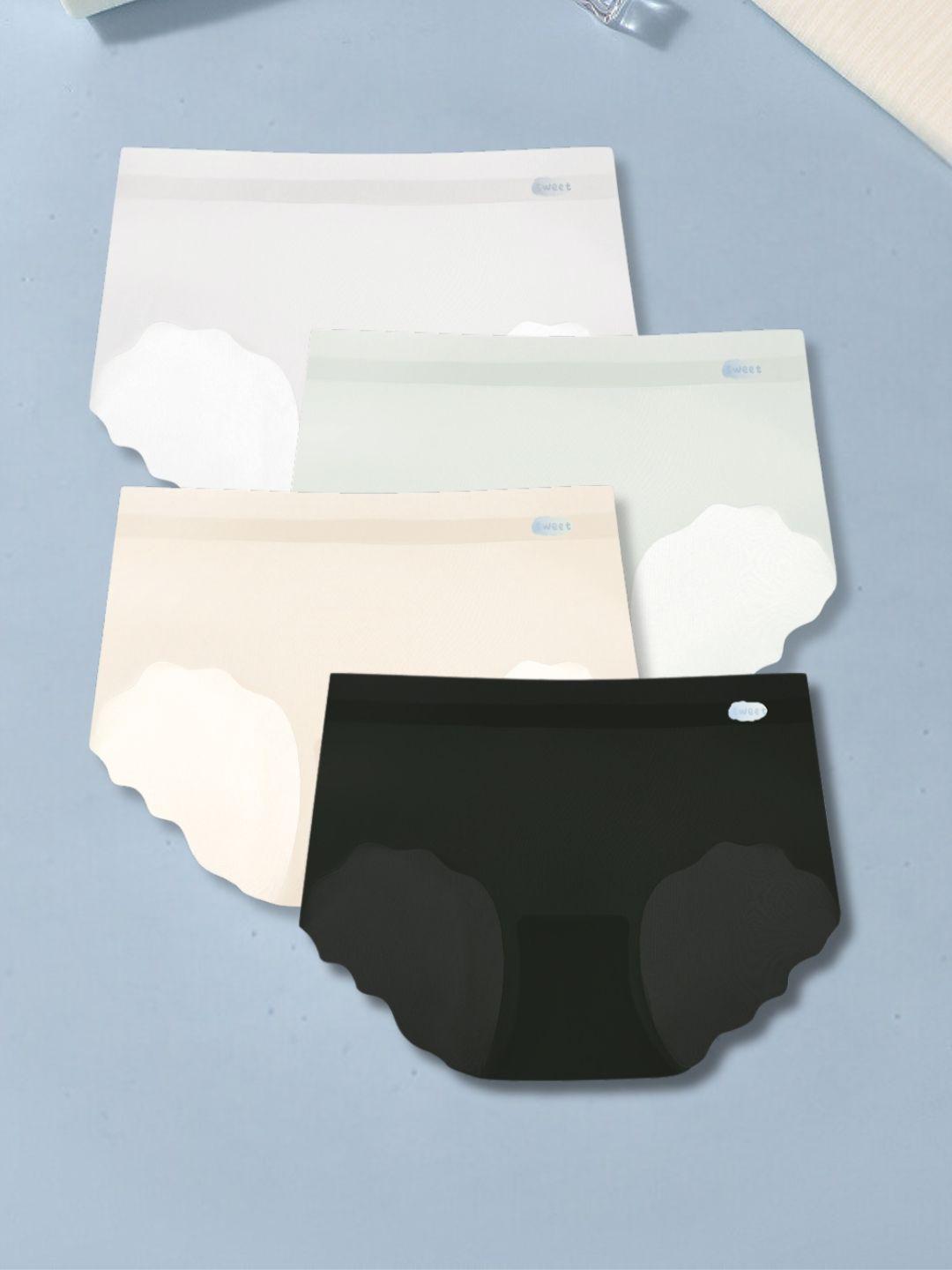 Buy TOM & GEE Pack Of 4 Seamless Leak Proof Hipster Briefs - Briefs for ...