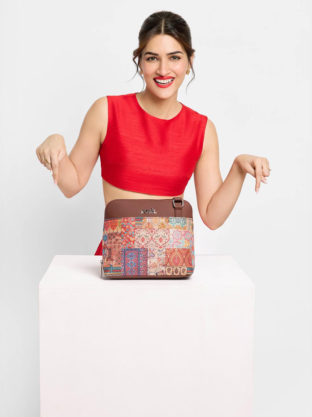 Buy ZOUK Ethnic Motifs Printed Structured Sling Bag - Handbags for ...