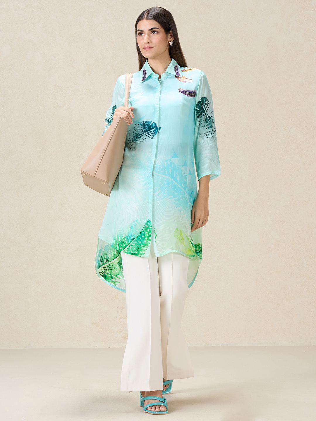 Buy Navyasa By Liva Floral Print Liva Shirt Style Top - Tops for Women ...