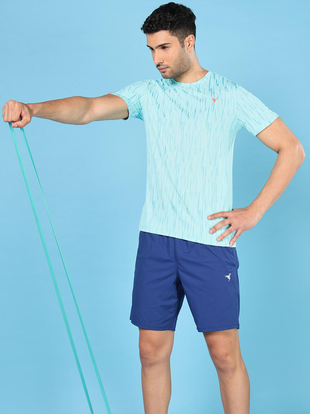 Buy Technosport Men Jacquard Double Cool Slim Fit Sports Tshirt ...