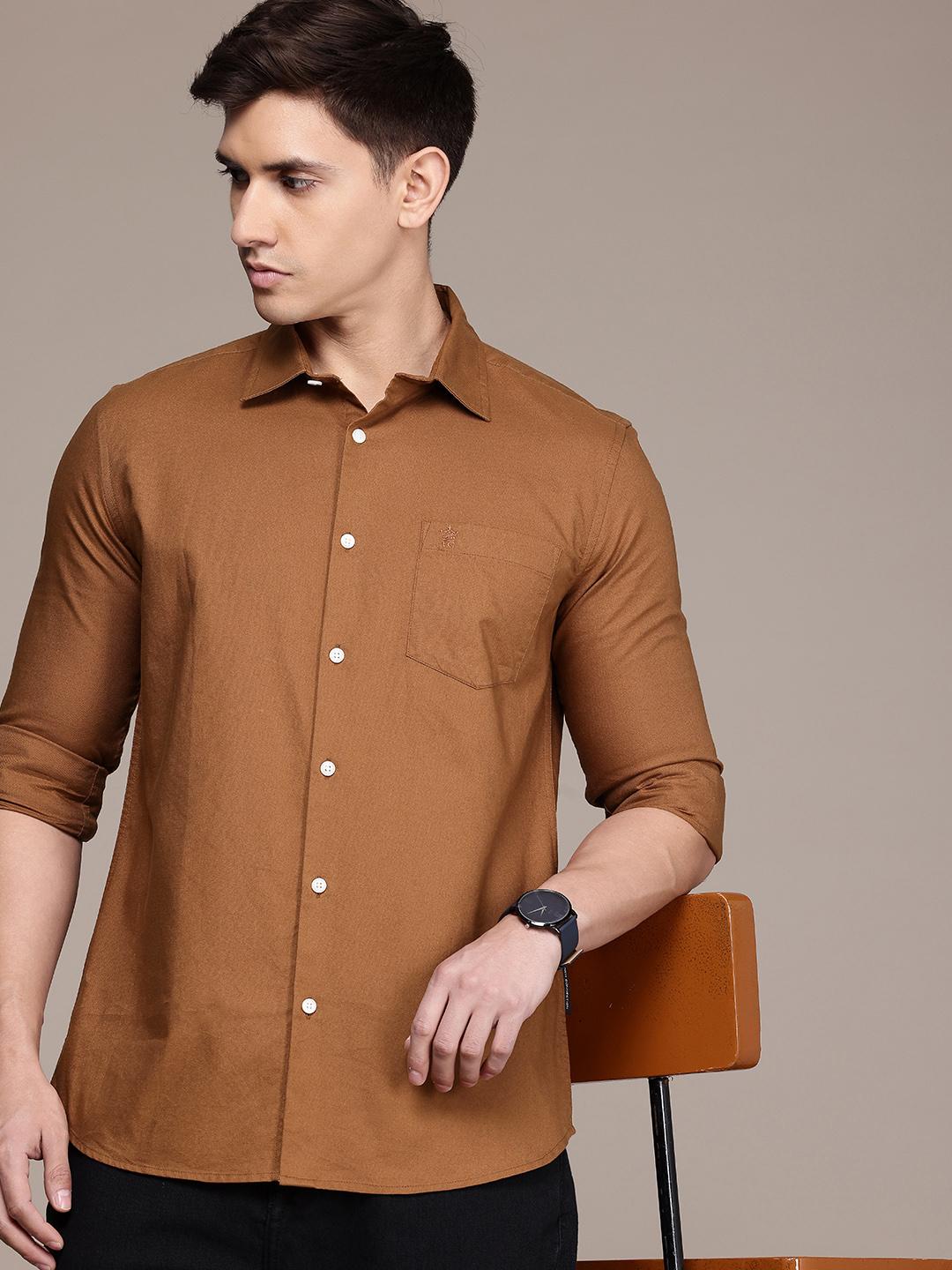 Buy French Connection Men Premium Slim Fit Pure Cotton Casual Shirt ...
