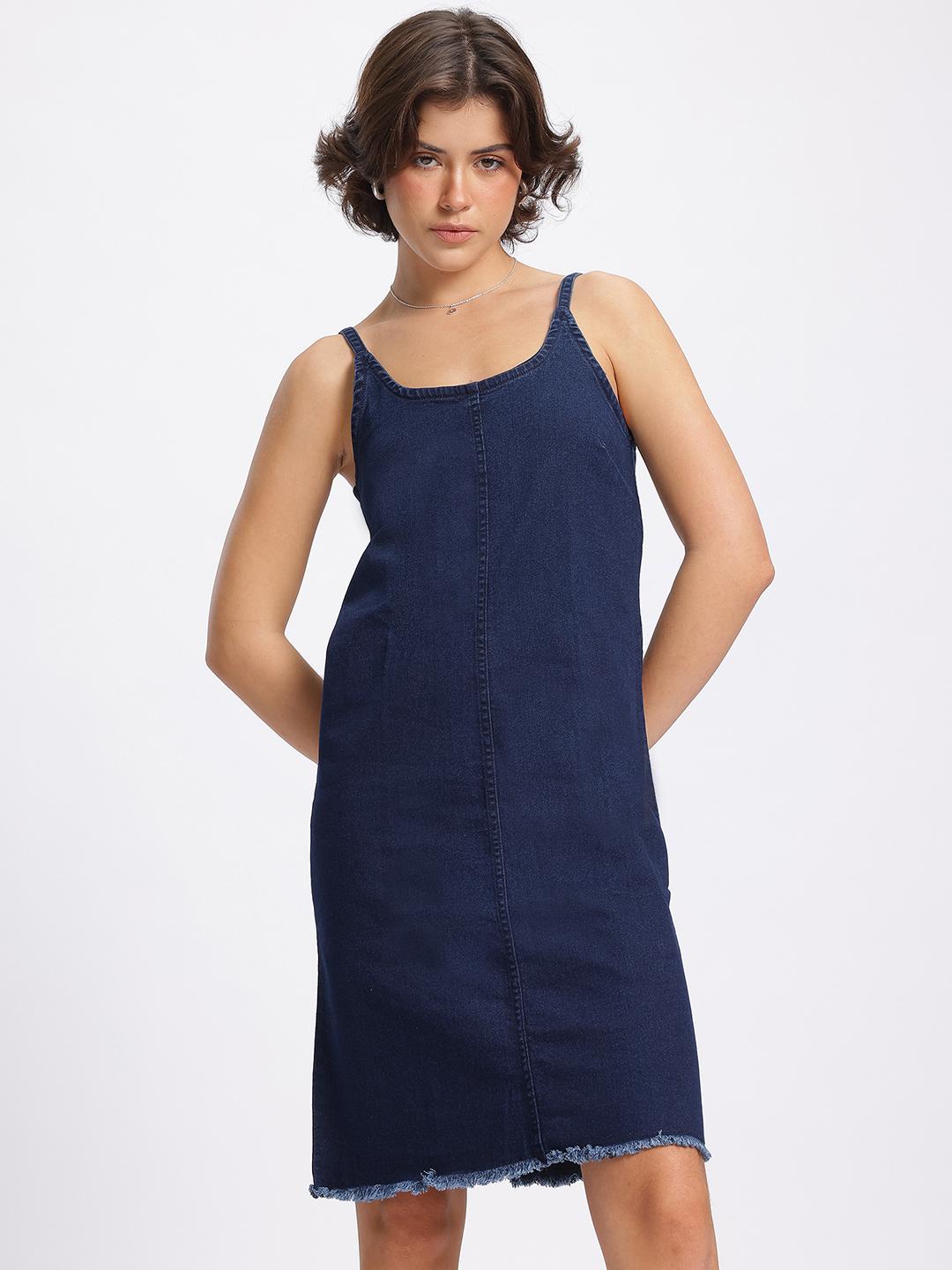 Buy DressBerry X Fwd Frayed Hem Shoulder Straps Dress - Dresses for ...