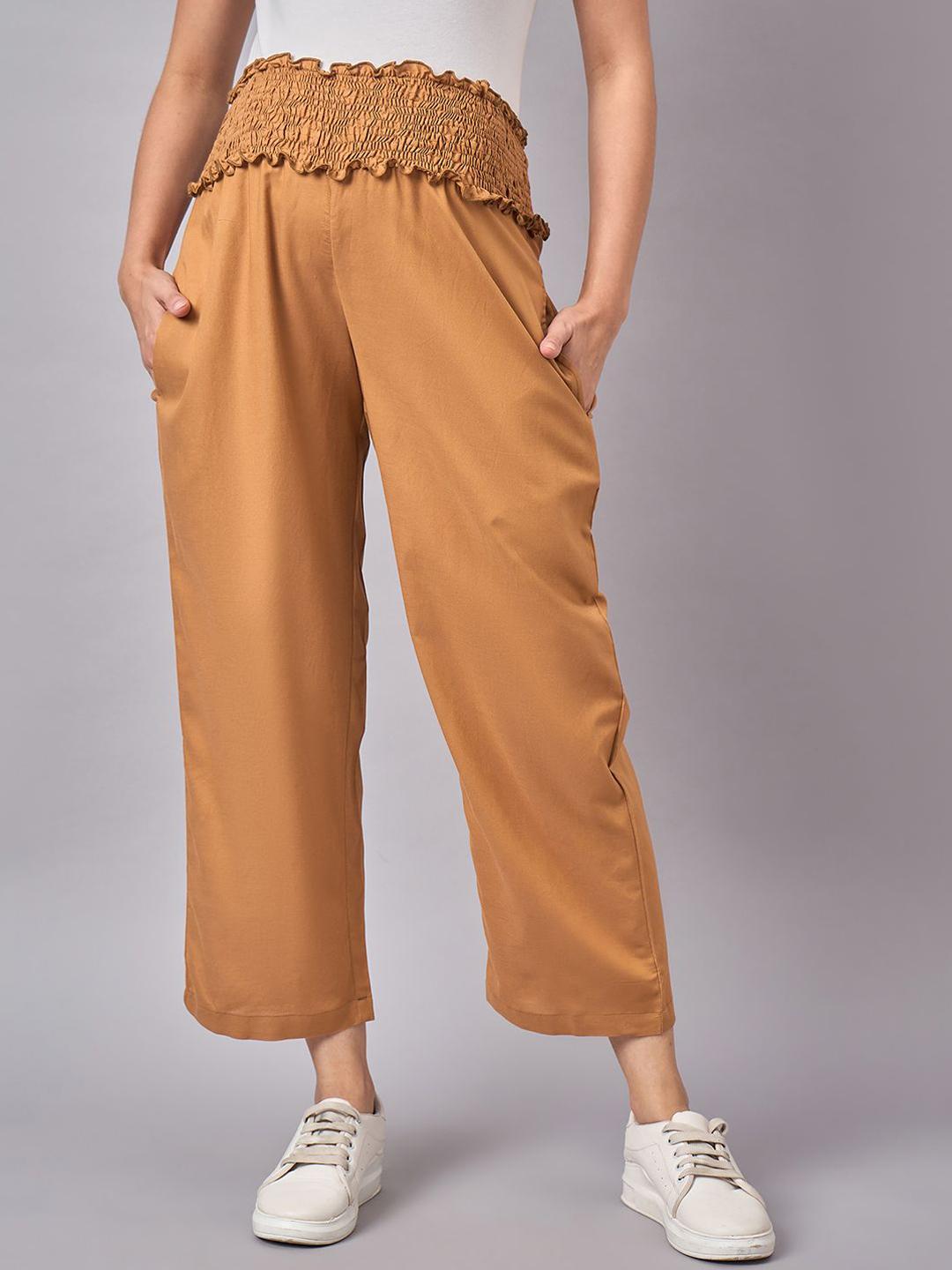 Buy Mine4Nine Original Mom Fit Maternity Pleated Trouser - Trousers for ...