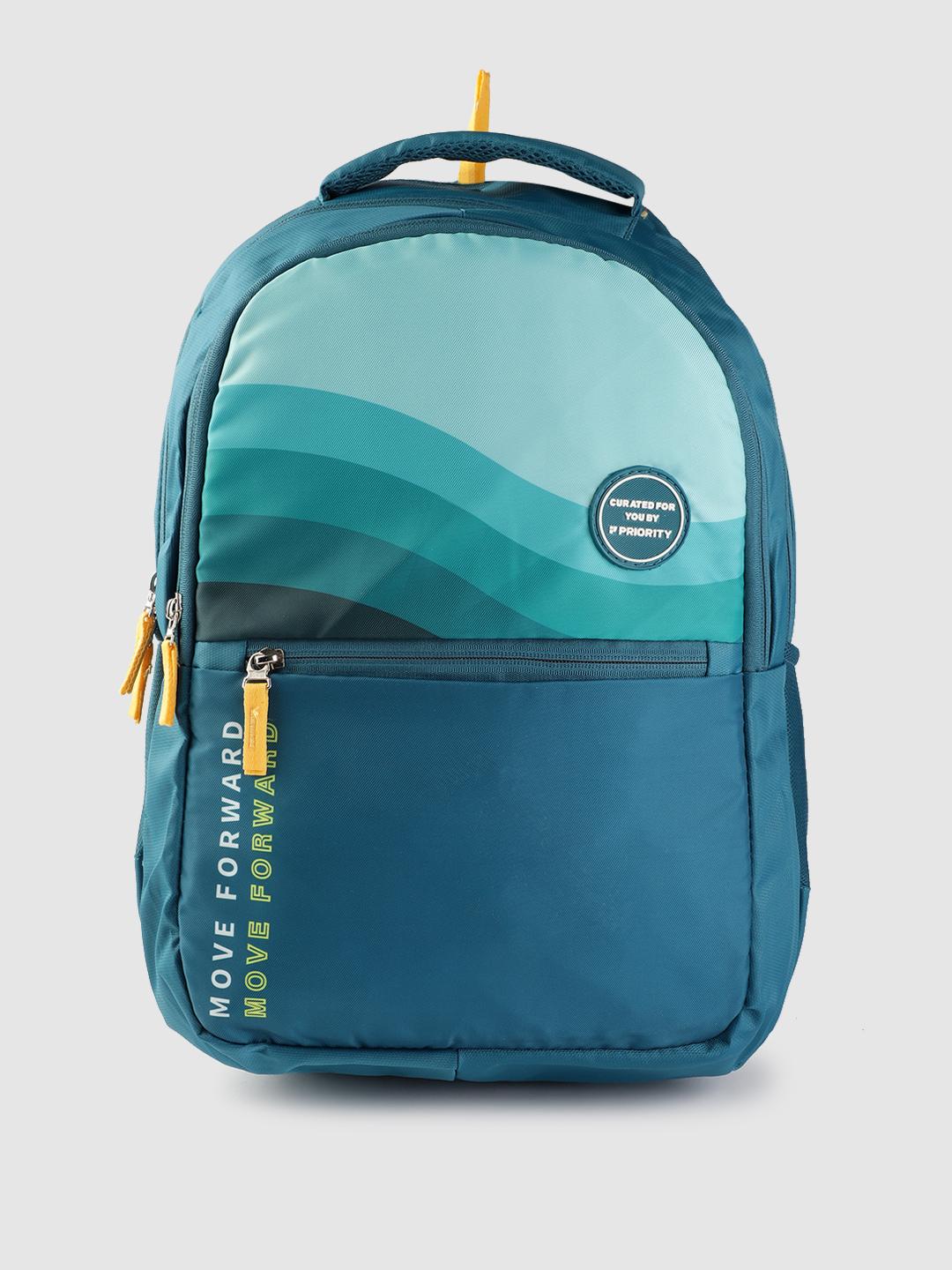 Buy Priority Unisex Stripe Printed College Backpack With Raincover 27L ...