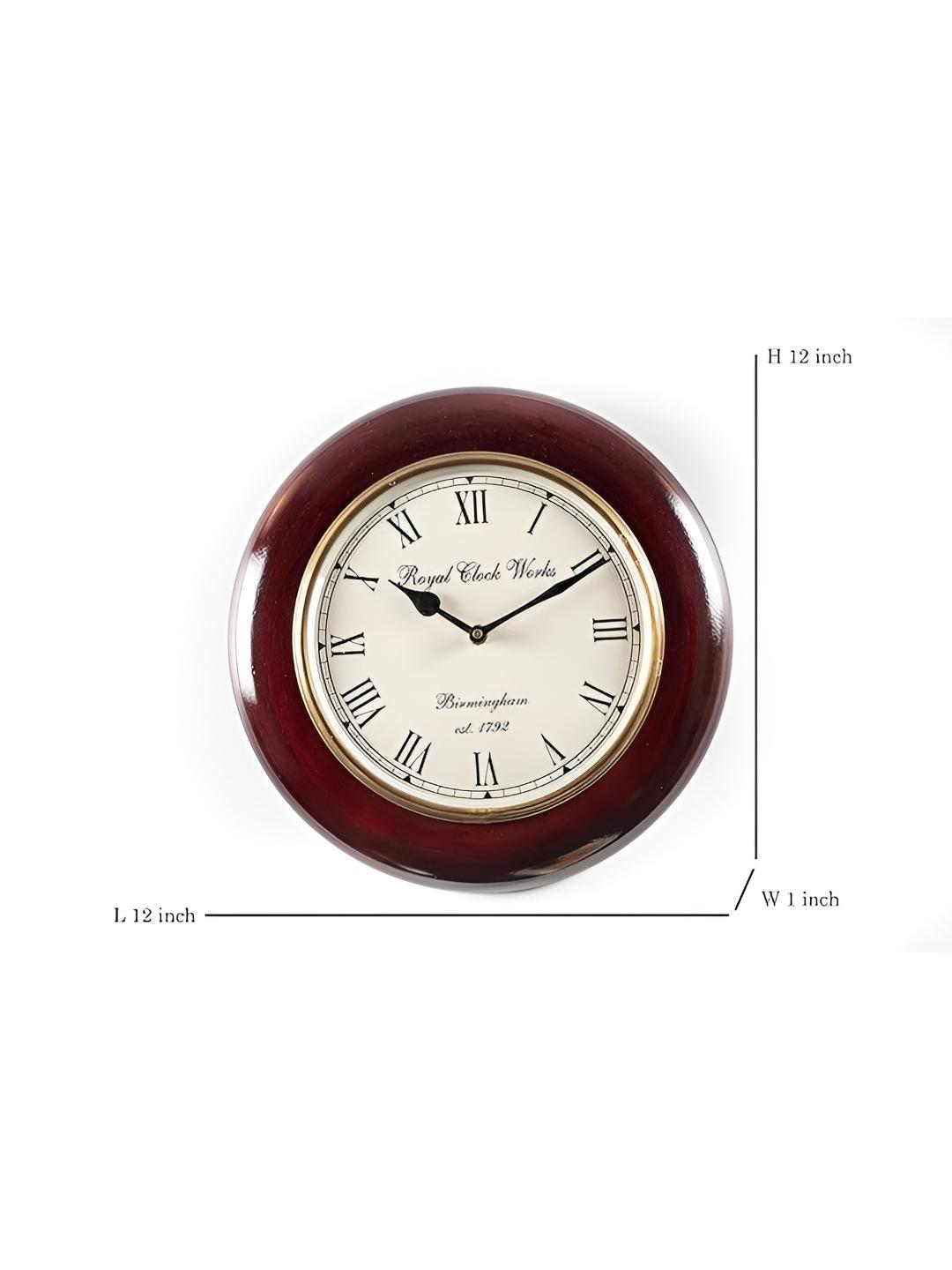 Buy Vedas C Hardik Heritage Wooden Wall Clock With Dial - Clocks for ...